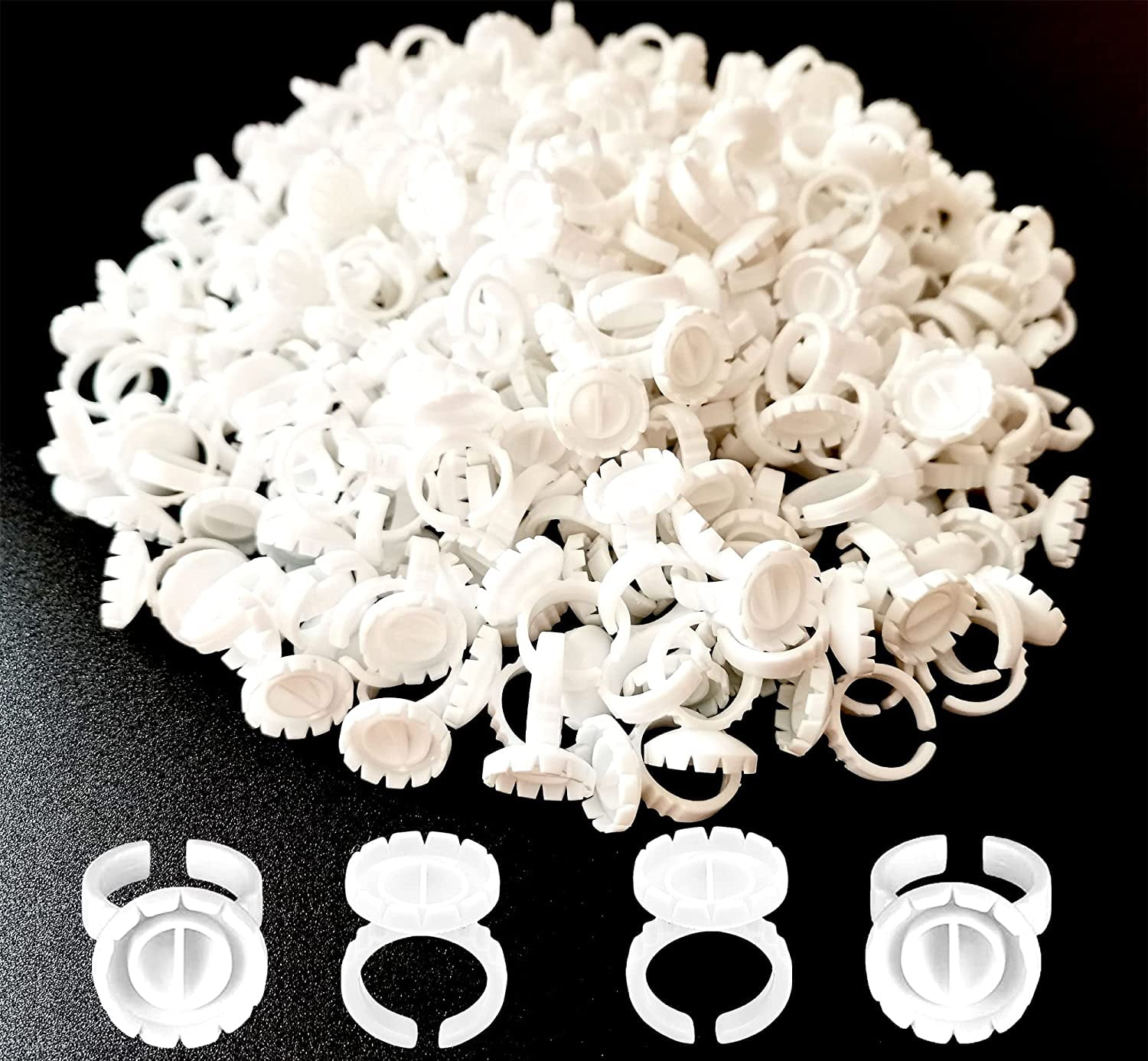 Glue Rings for Eyelash Extension, 300 PCS Glue Rings Lash Extension ...