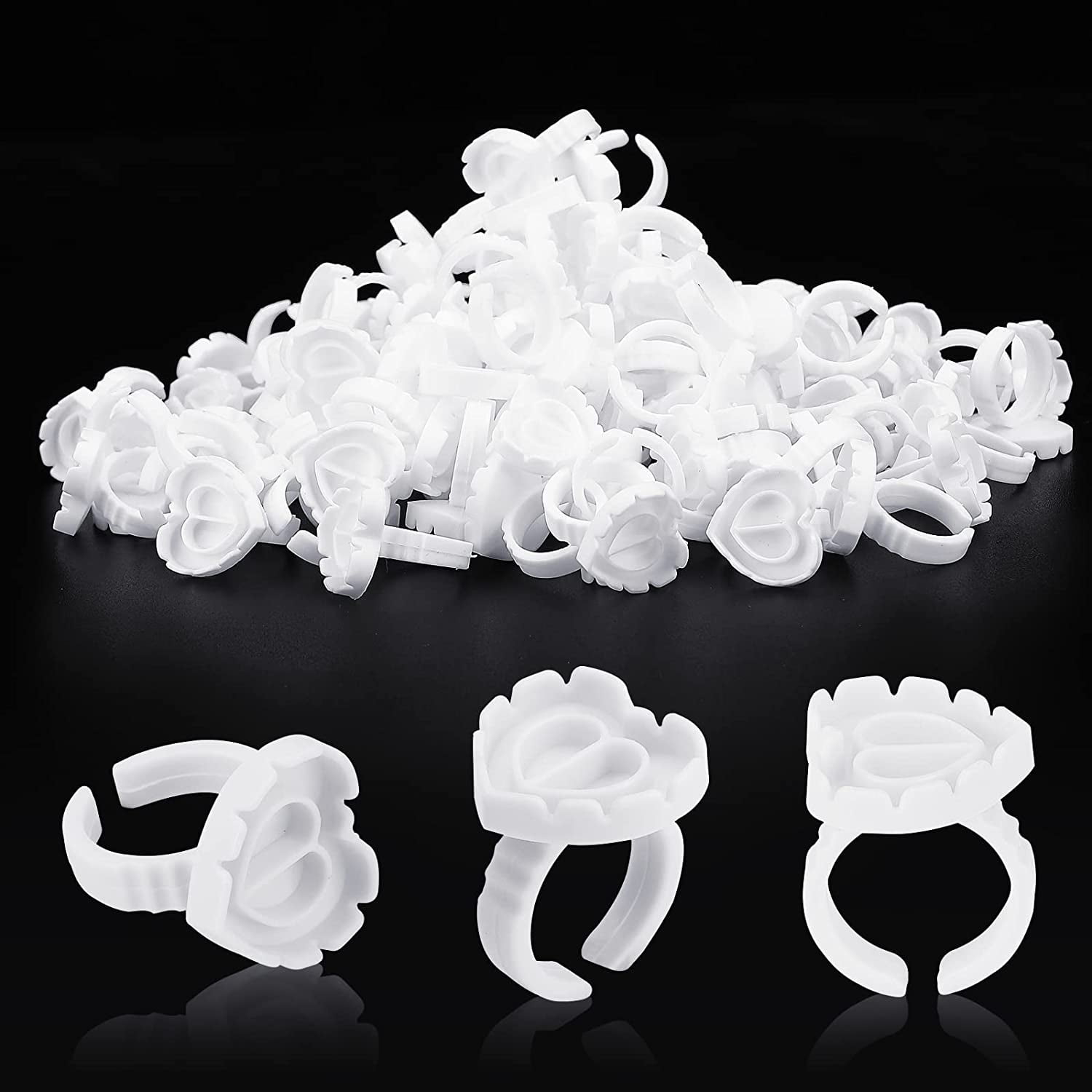 Glue Rings for Eyelash Extensions Glue Rings 100PCS Smart Lash Rings ...