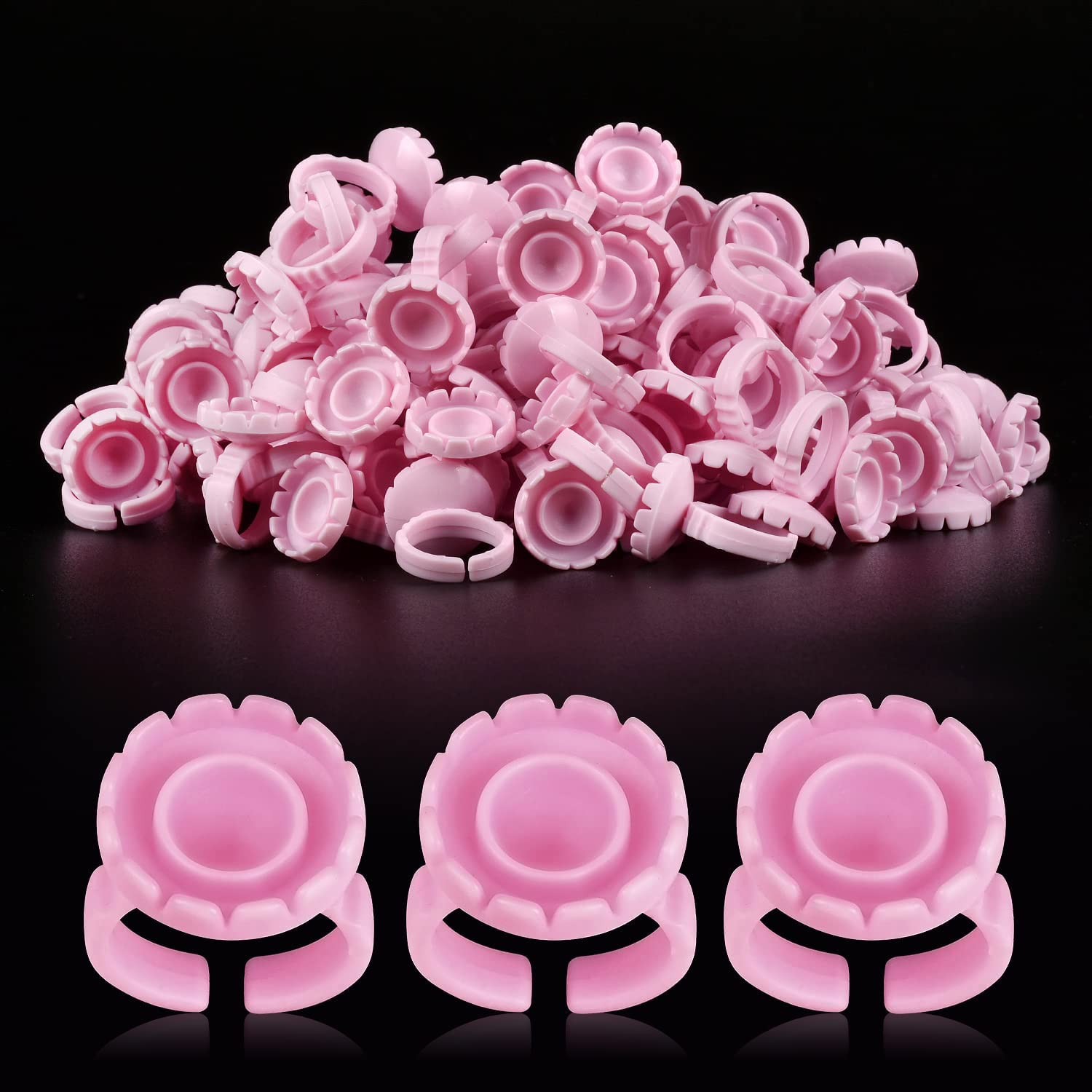 Glue Rings for Eyelash Extensions Glue Rings INFILILA 100PCS Lash ...