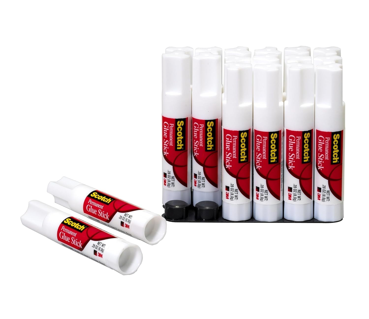 Glue Stick, .28 oz, 18-Pack, Acid Free and Non-Toxic (6008-18 ...