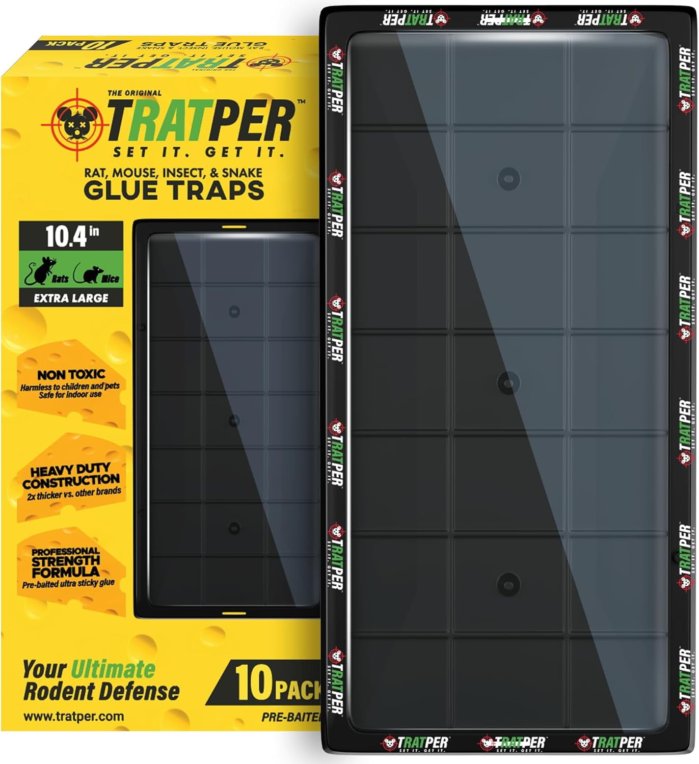 Glue Traps for Mice,Rat,Mouse,Snake,Lizard,Insect. 10 Pack. Extra ...