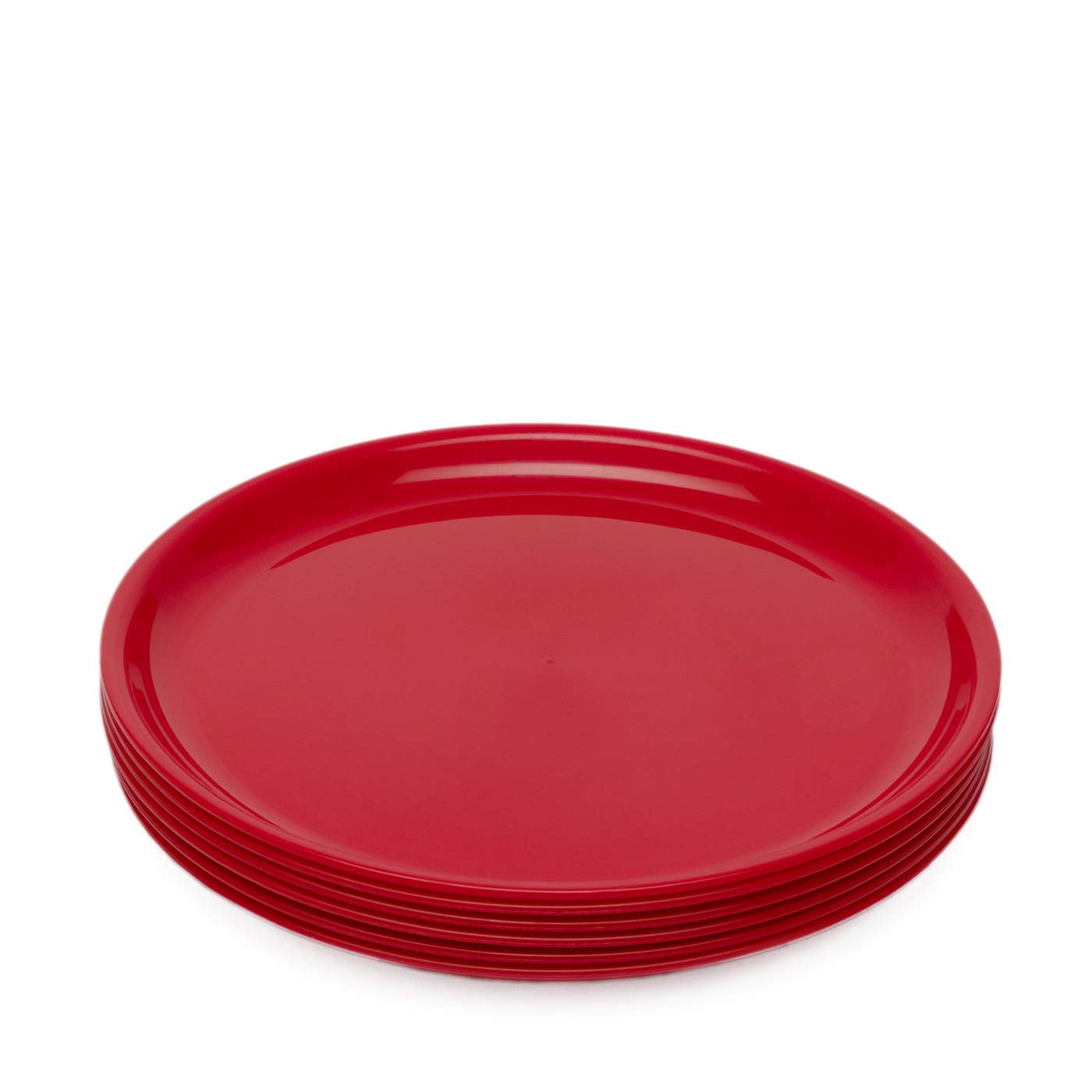 Gluman 6 Pieces Round Full Plate Shiny Glossy Finish 100 Food Grade BPA ...