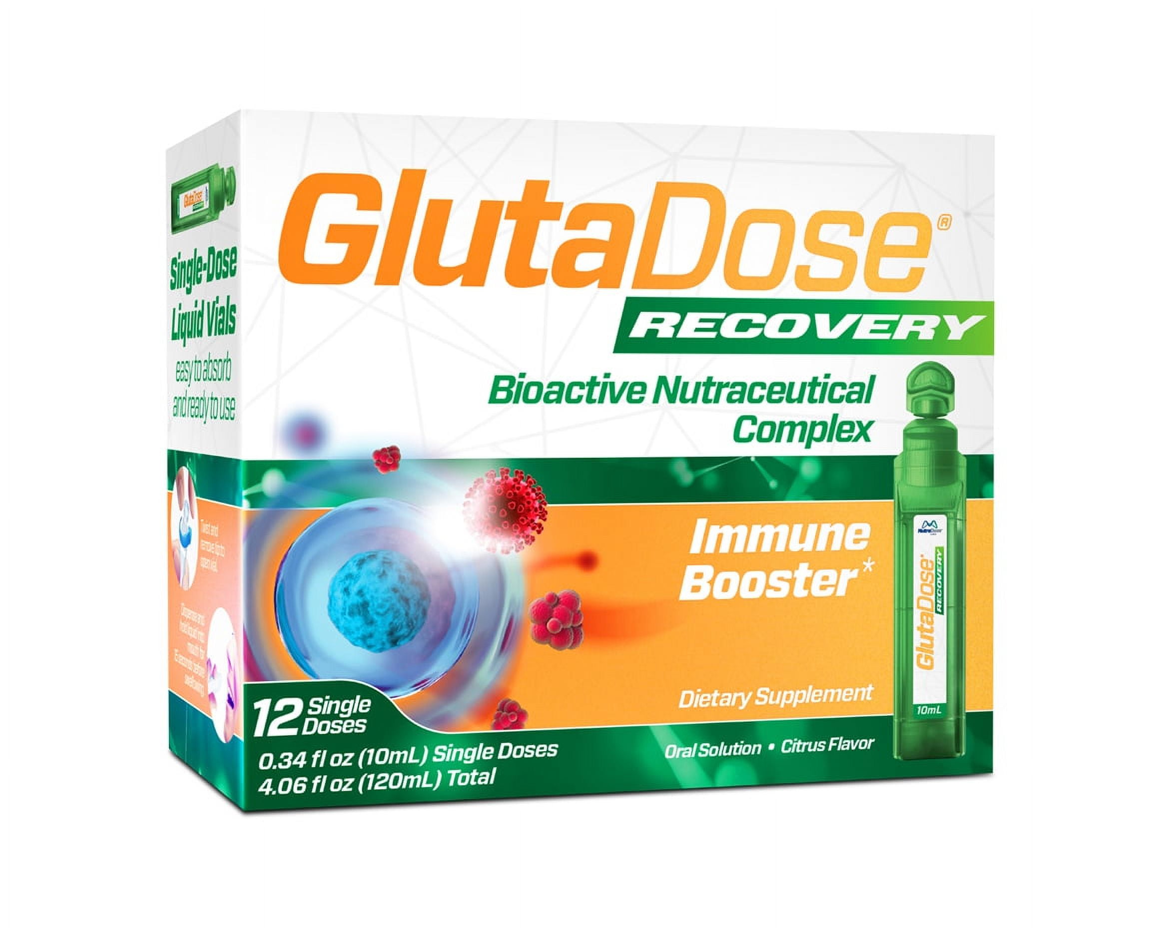 Glutadose Recovery Liquid Glutathione Immune Booster with Zinc Selenium ...