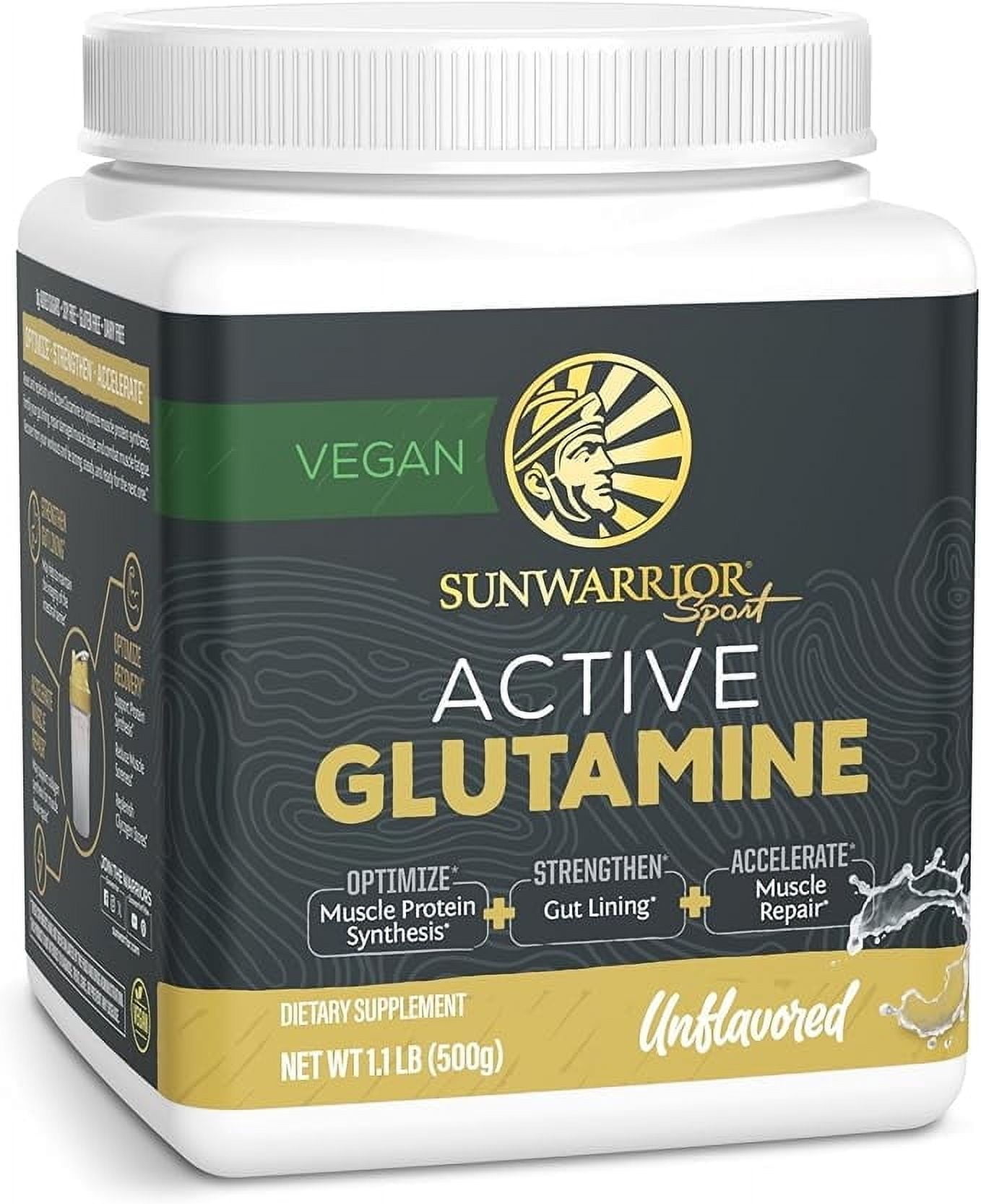 Sunwarrior Glutamine Muscle Recovery & Gut Health Support, 1.1 lbs, 100 ...