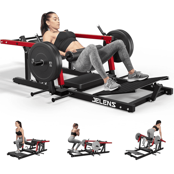 Glute Bridge & Hip Thrust Machine, 800LBS Glute Bridge Machine with ...