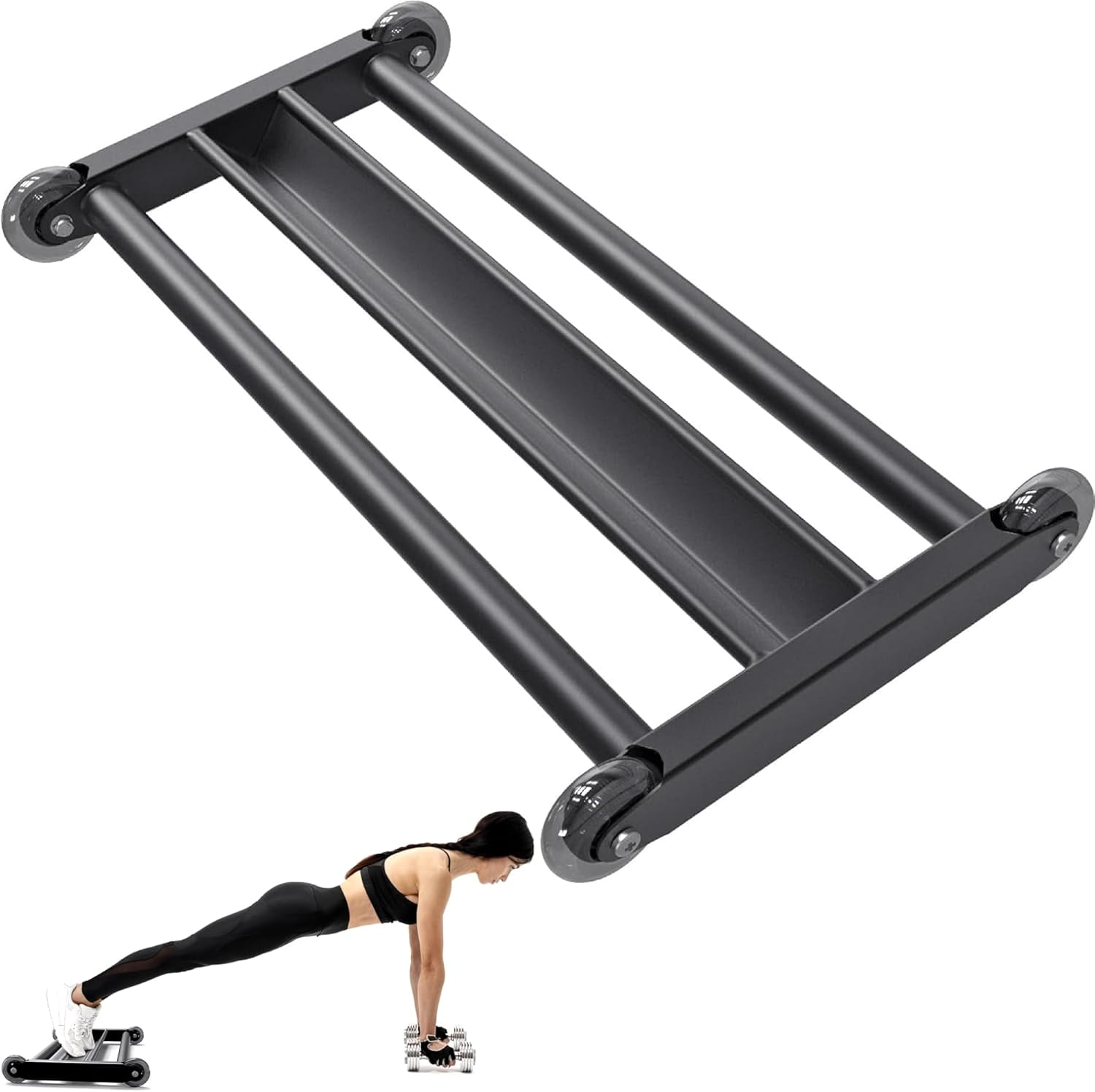 Glute Ham Glider, Versatile Ab Glider Machine with Smooth Wheels, V ...