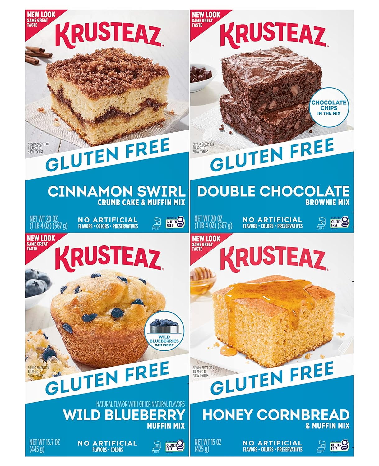 Gluten Baking Mix Variety Pack, 1 Cinnamon Swirl Cake Mix, 1 Double ...
