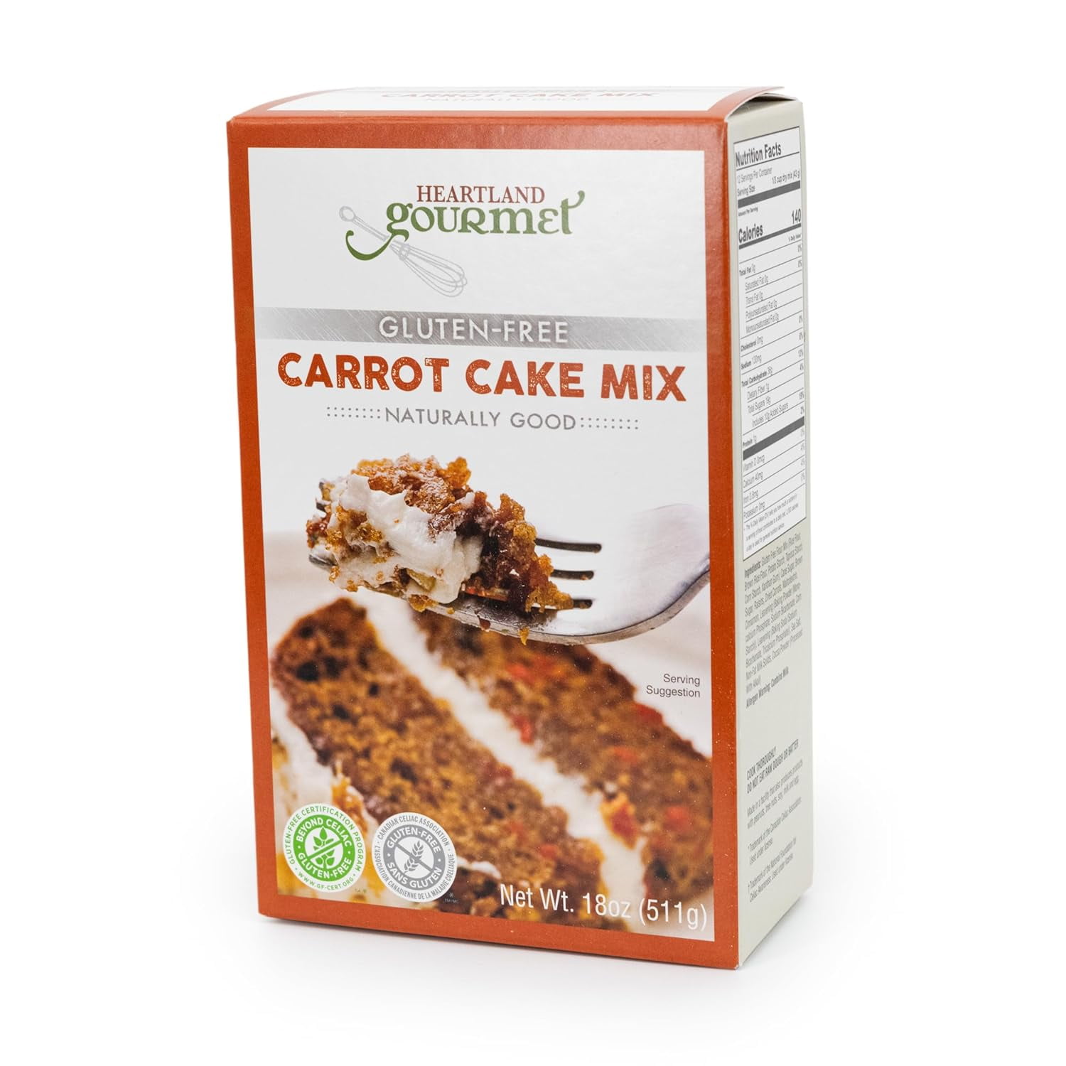 Gluten Carrot Cake Mix - Soft Moist - Certified Gluten Ingredients ...
