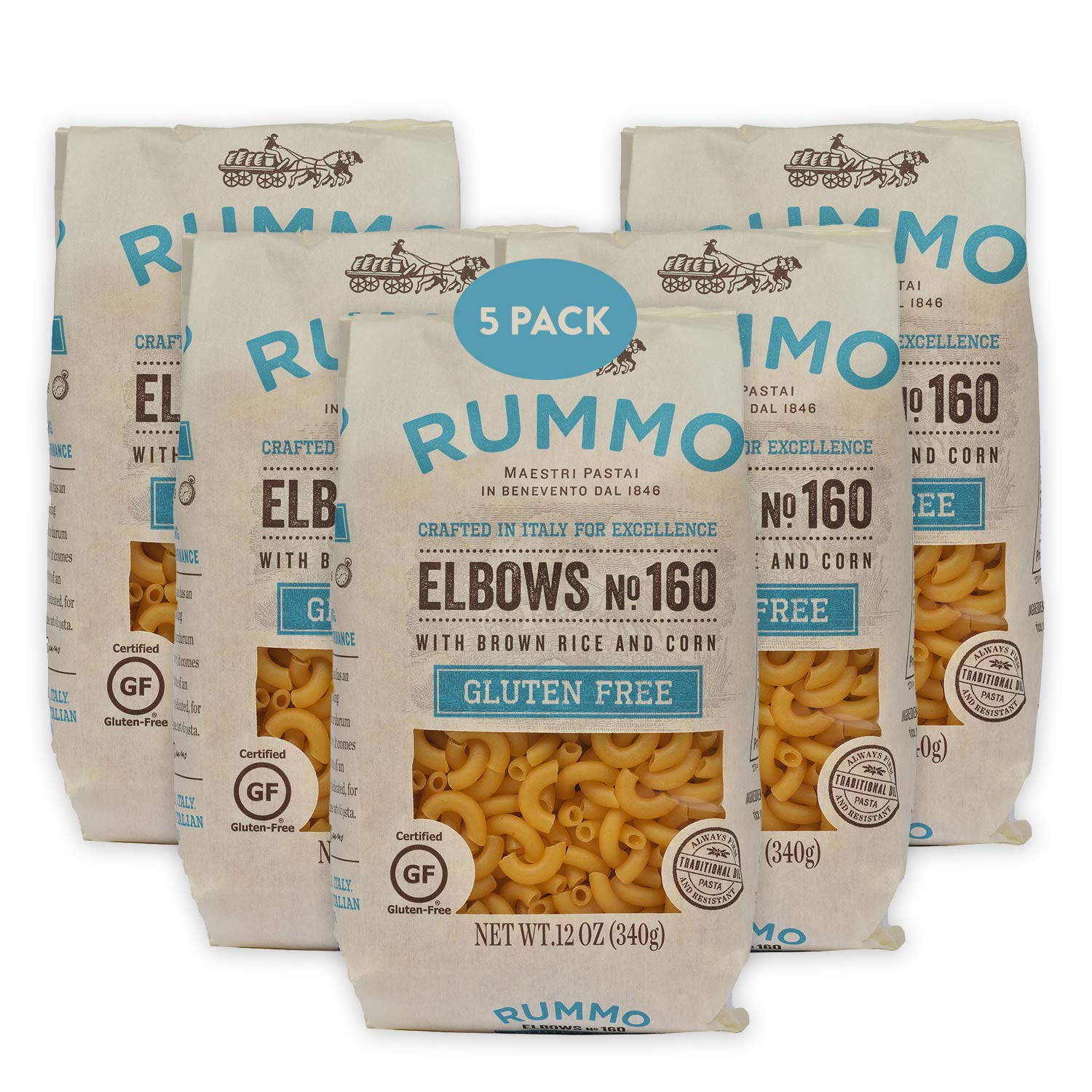 Gluten Elbows Pasta N.160 - Elbow Macaroni Noodles, Made with Brown ...