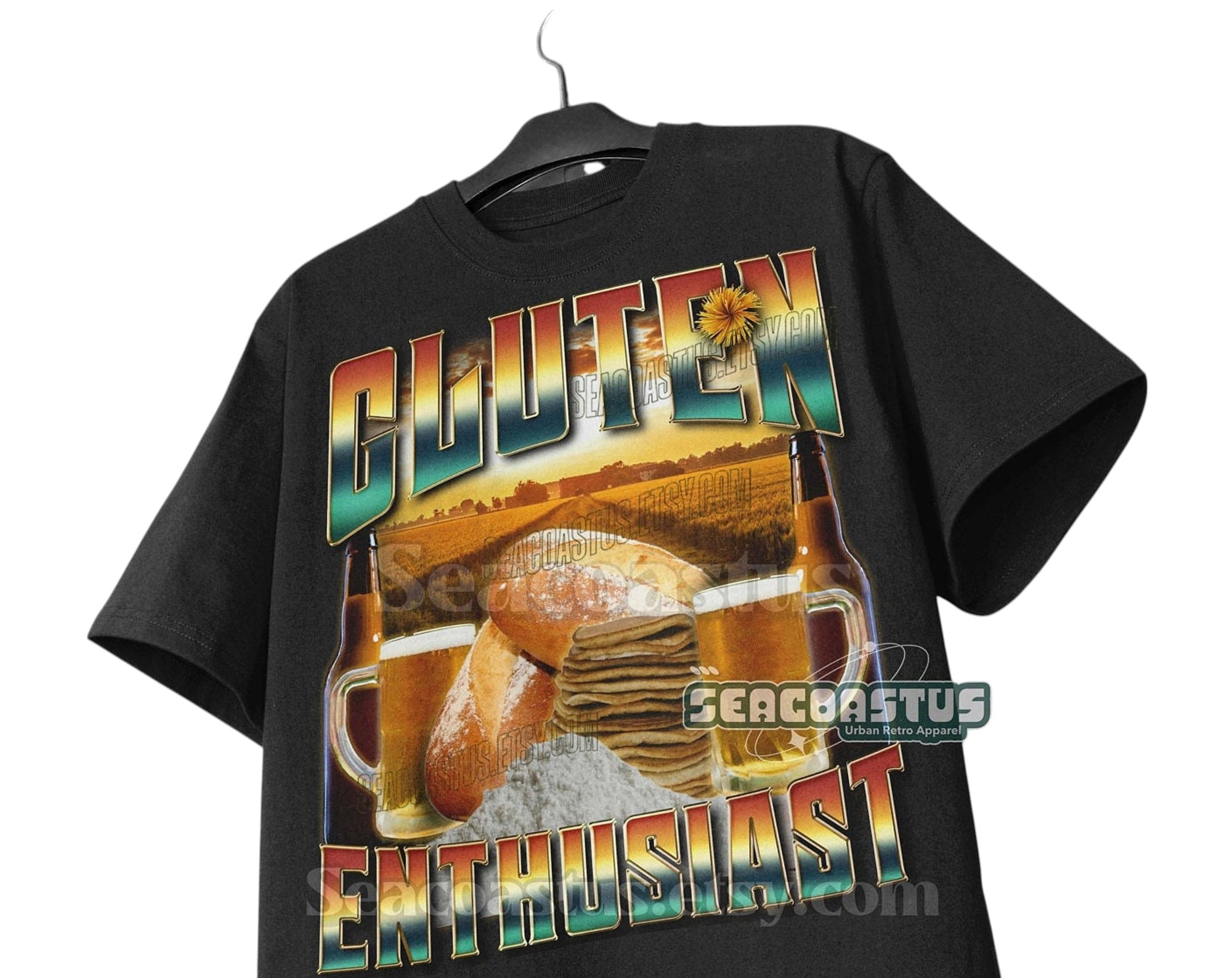 Gluten Enthusiast Funny Shirt, Funny Gag T-Shirt, Weird Shirts, 90S ...