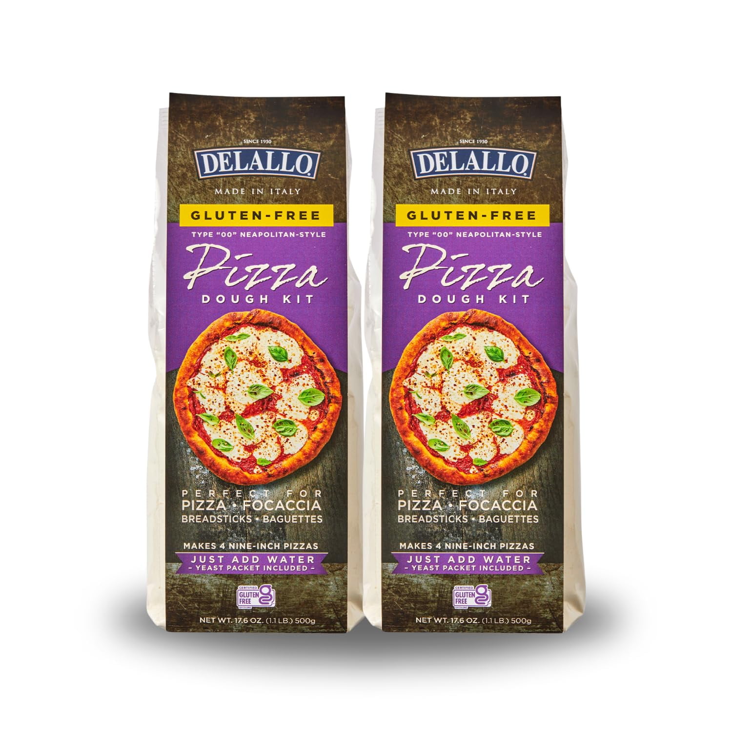 Gluten Flour Pizza Kit, 17 Oz Bag, (2 Pack), All Purpose Pizza Dough ...