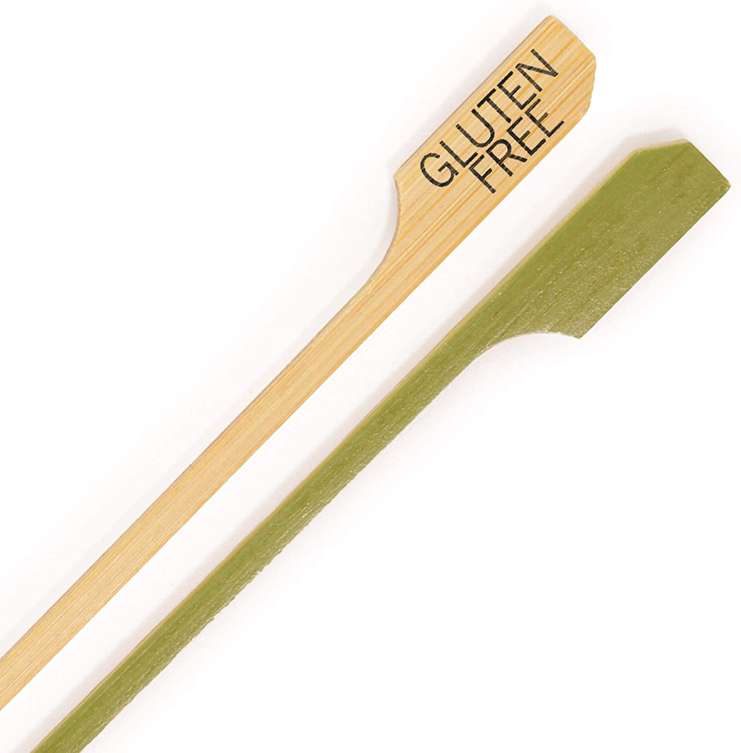 Gluten Food Marking Bamboo Paddle Skewer Picks for Food, Drinks ...