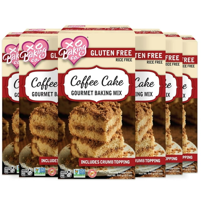 Gluten Free Coffee Cake Gourmet Baking Mix with Crumb Topping; Non-GMO ...