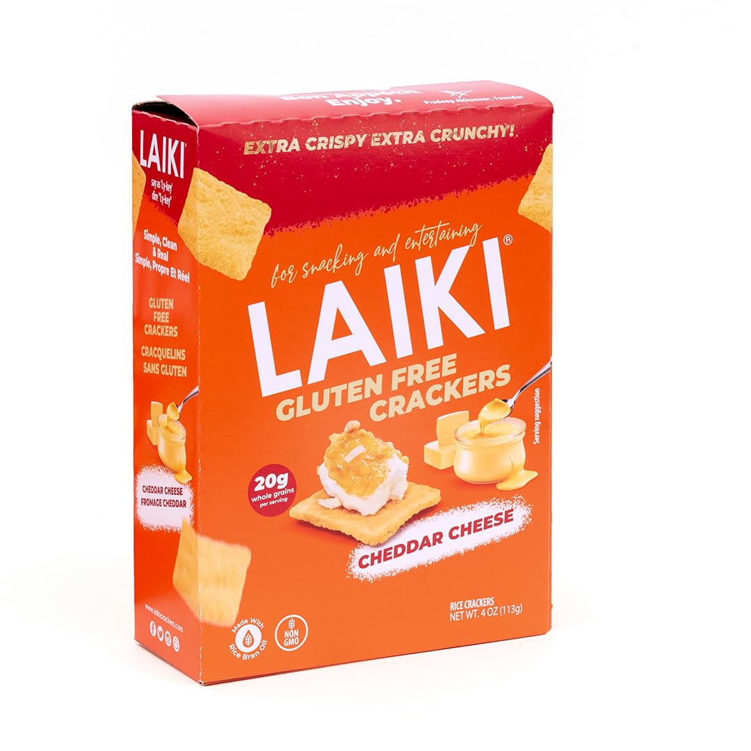 Gluten Free Crackers Cheddar YYF14 Cheese Flavor Healthy Snacks Whole ...