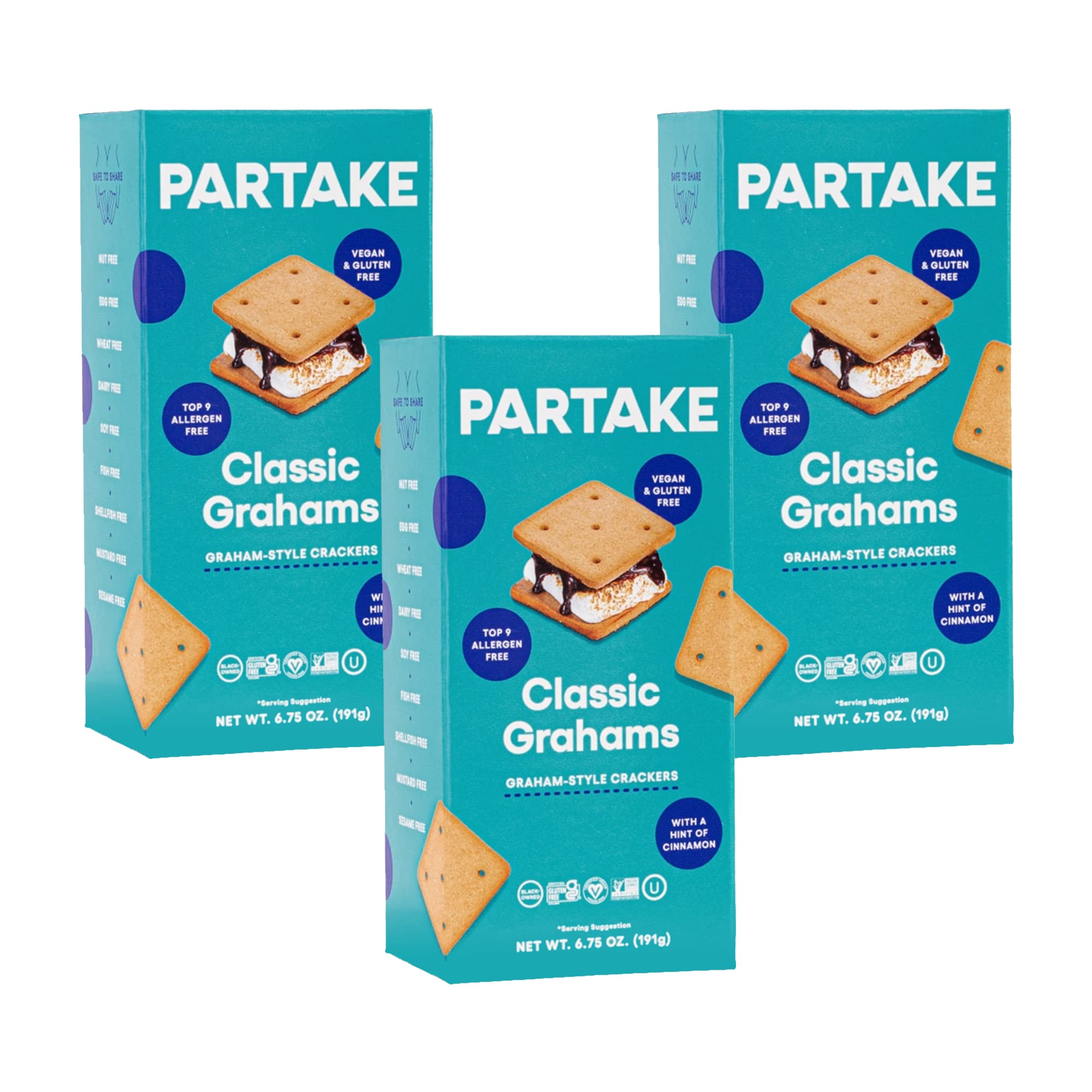 Gluten Free Graham Crackers by Partake | Vegan Friendly | No Peanuts ...