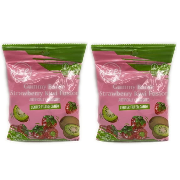 Gluten Free Gummy Burst Strawberry Kiwi Fusion Center Filled Candy ...