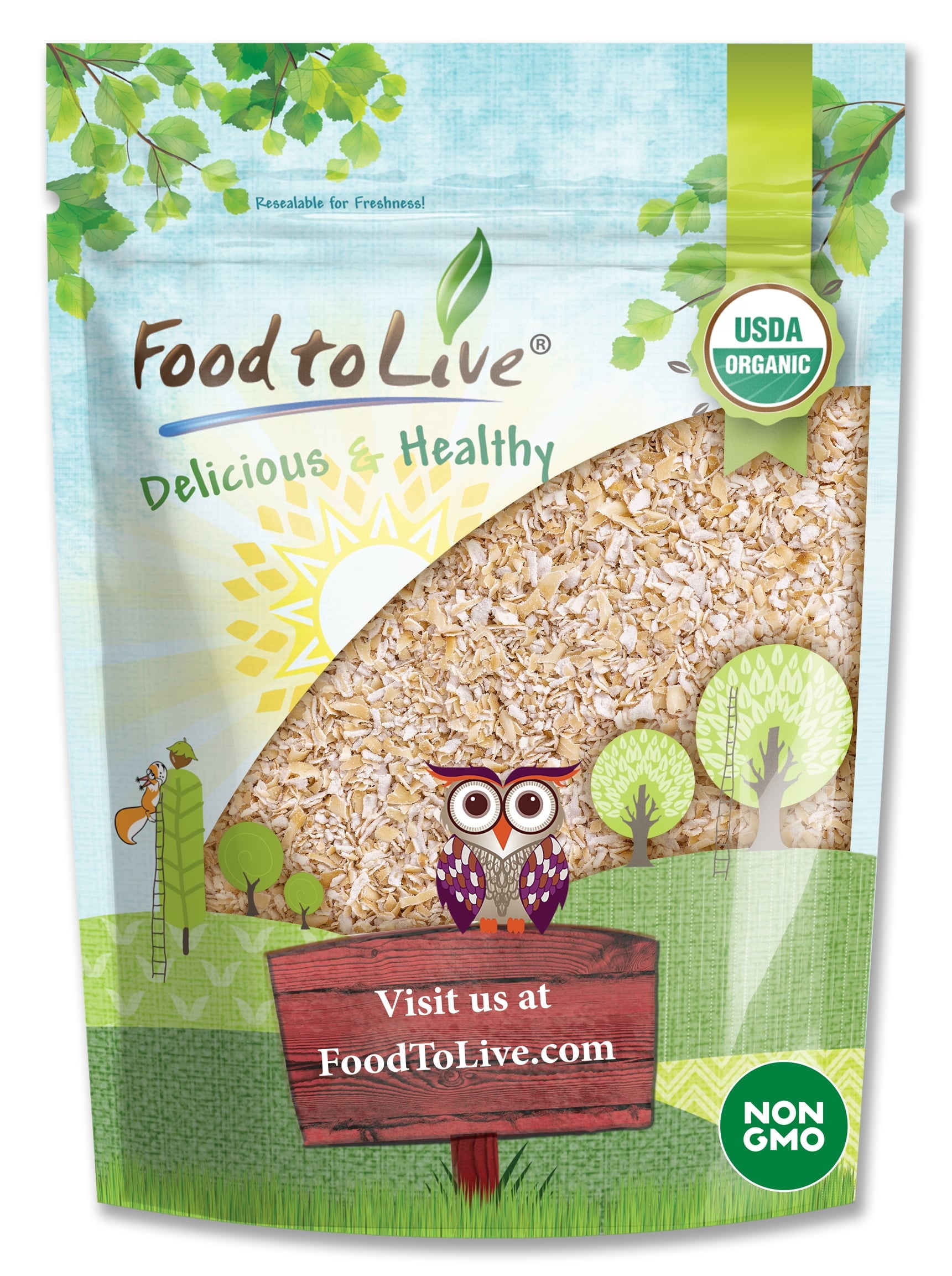 Gluten Free Organic Oat Bran, 1 Pound - Non-GMO, Raw, Unprocessed ...