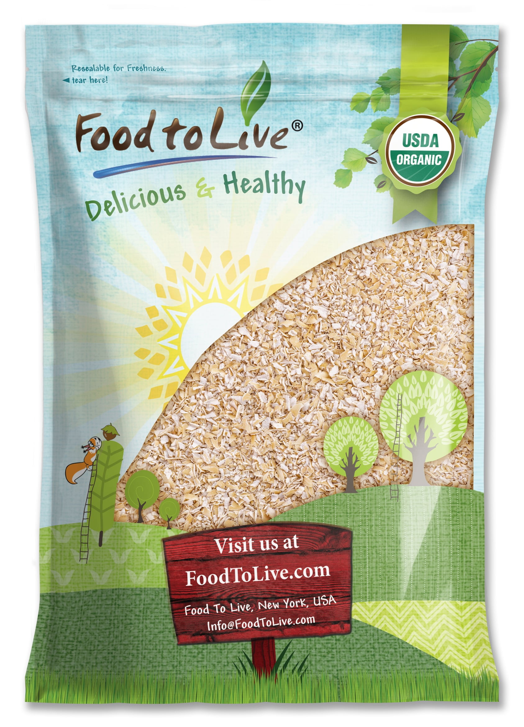 Gluten Free Organic Oat Bran, 6 Pounds - Non-GMO, Raw, Unprocessed ...