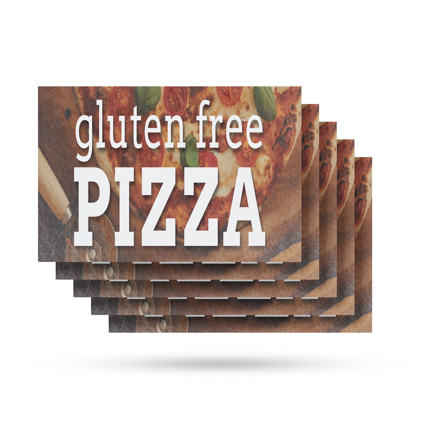 Gluten Free Pizza Vinyl Decal 5 Pack of 12 Inch x 16 Inch Weatherproof ...
