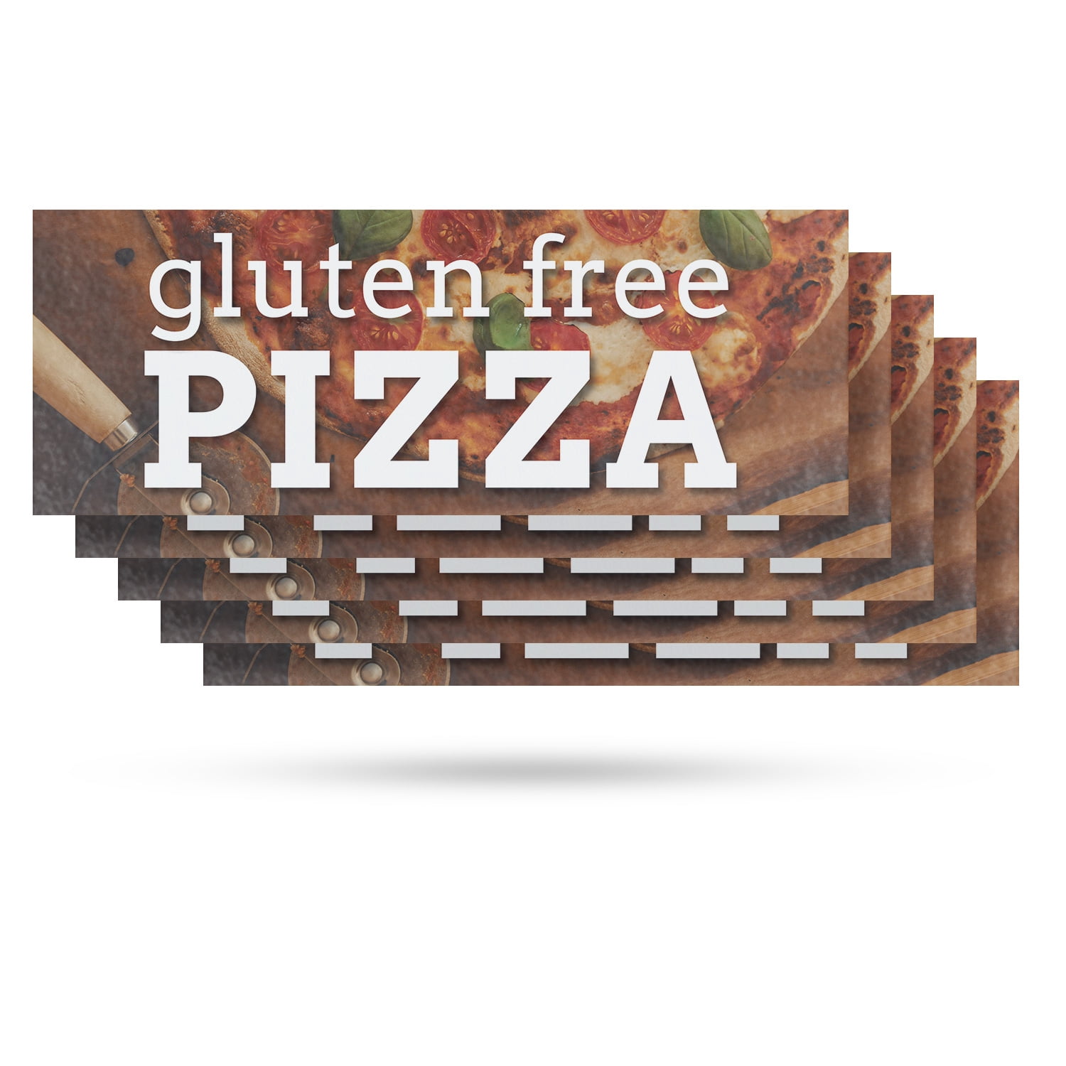 Gluten Free Pizza Vinyl Decal 5 Pack of 24 Inch x 9 Inch Weatherproof ...