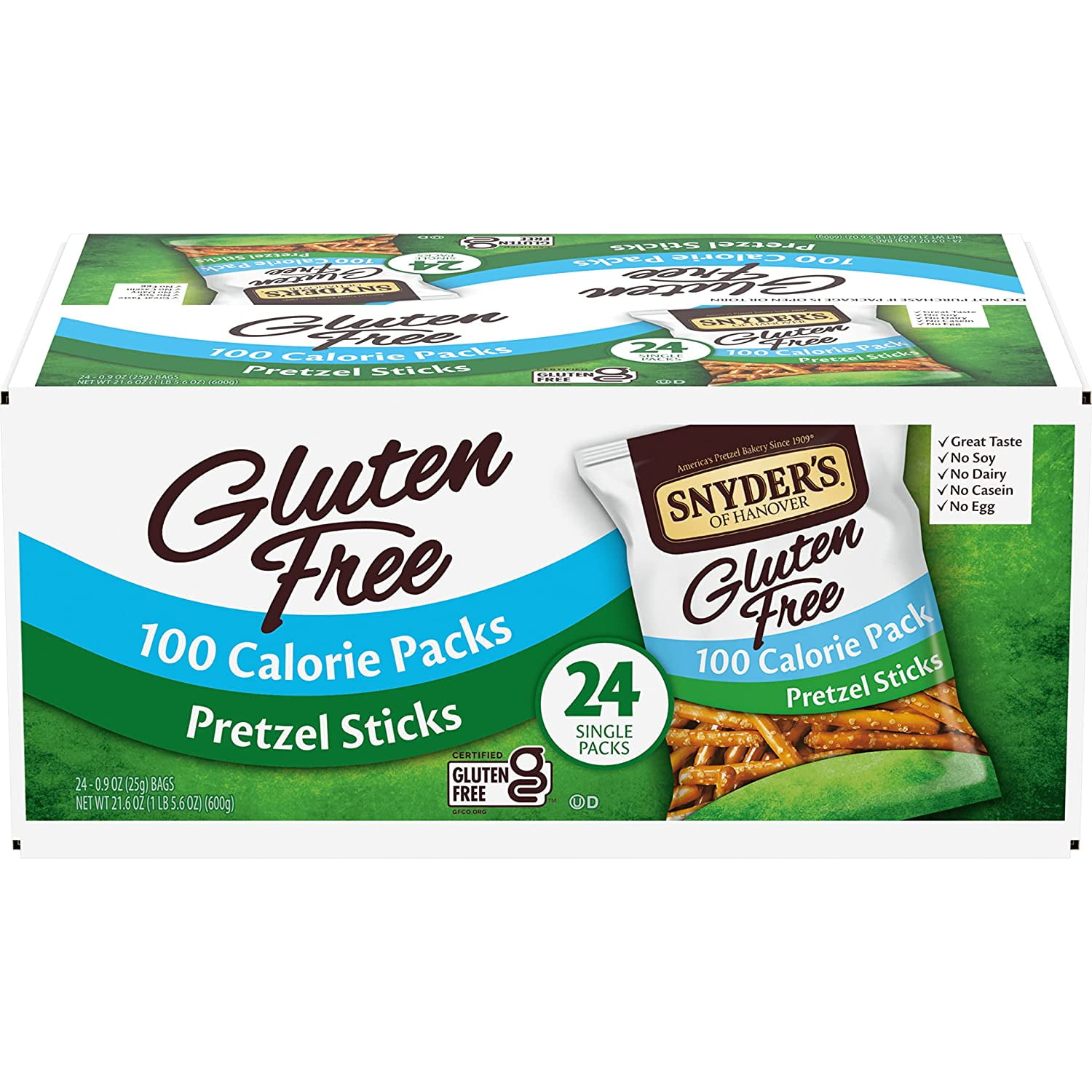 Gluten Free Pretzel Sticks, 100 Calorie Individual Packs, 24 Ct ...