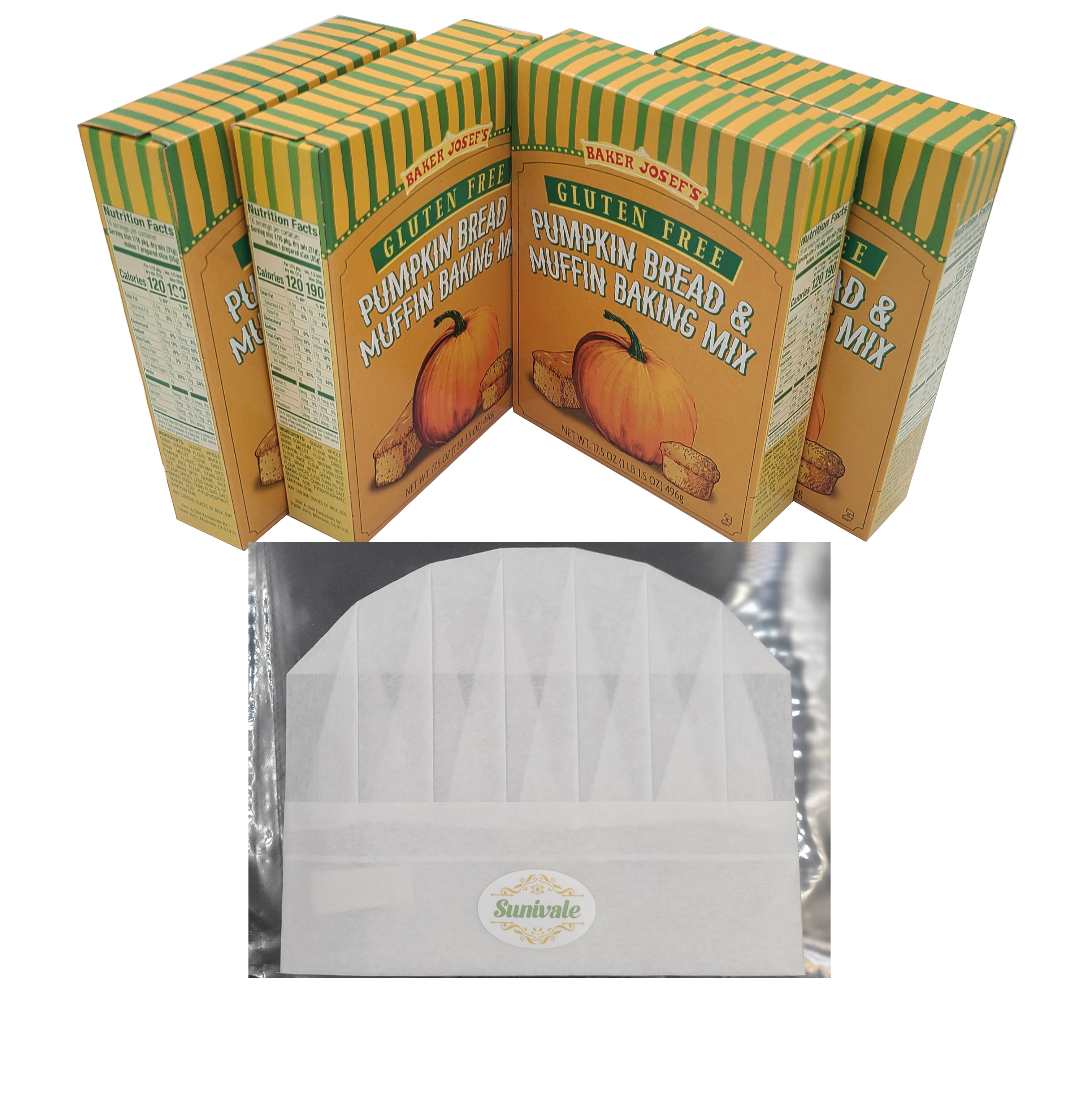 Gluten Free Pumpkin Bread Bundle Includes Four 17.5 Oz Boxes of Trader ...