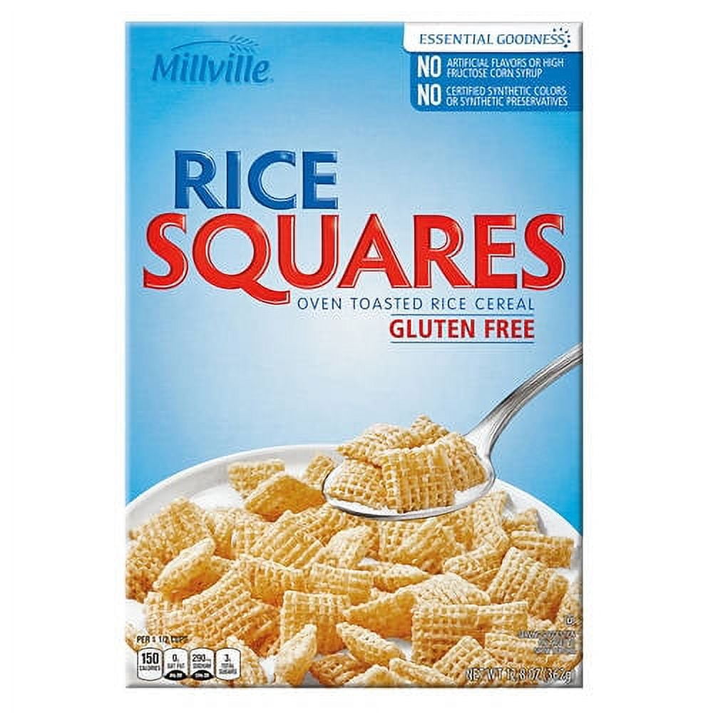 Gluten Free Rice Squares Cereal, 12.8 oz - Walmart.com