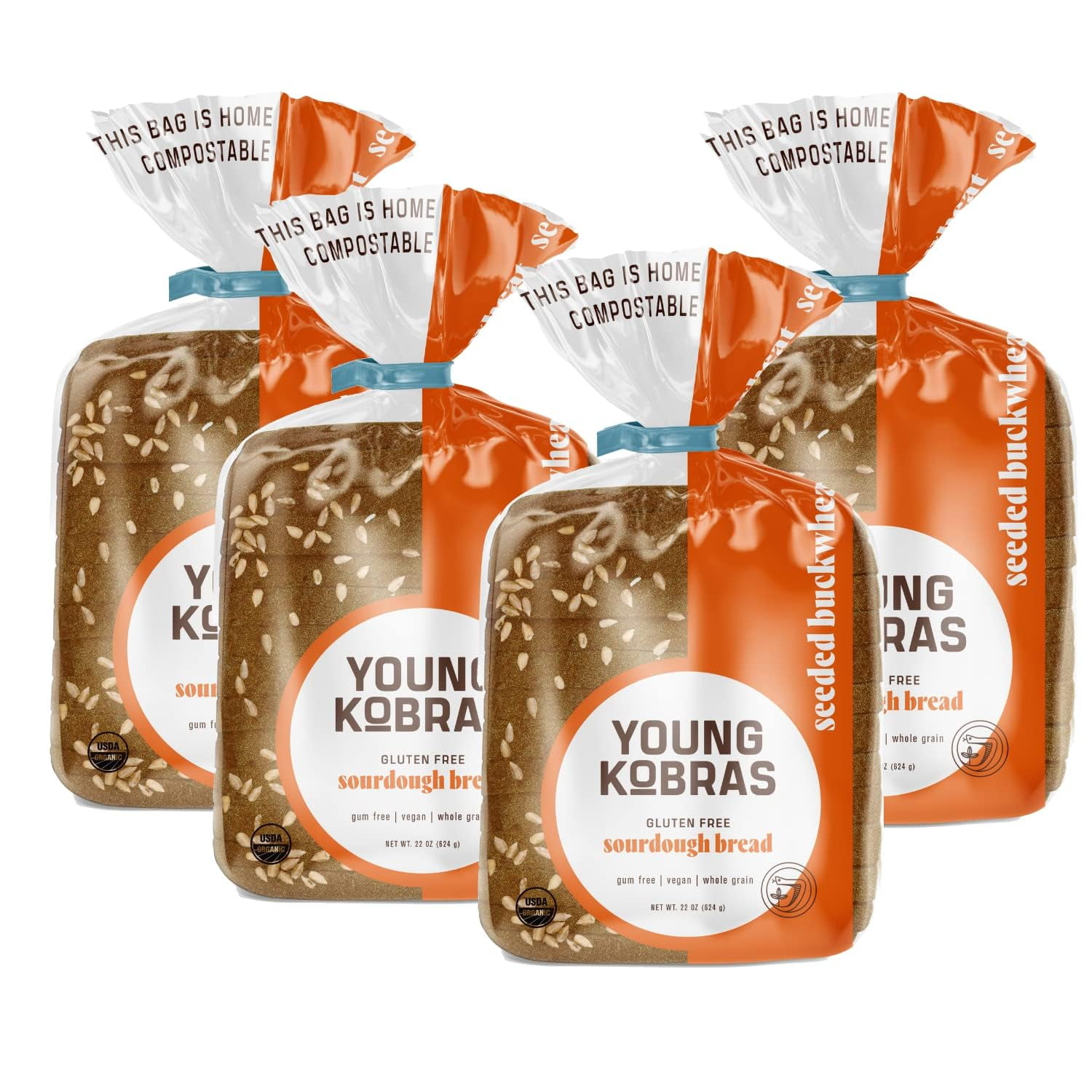 Gluten- Seeded Buckwheat Sourdough Bread (4-pack) - Allergen Friendly ...