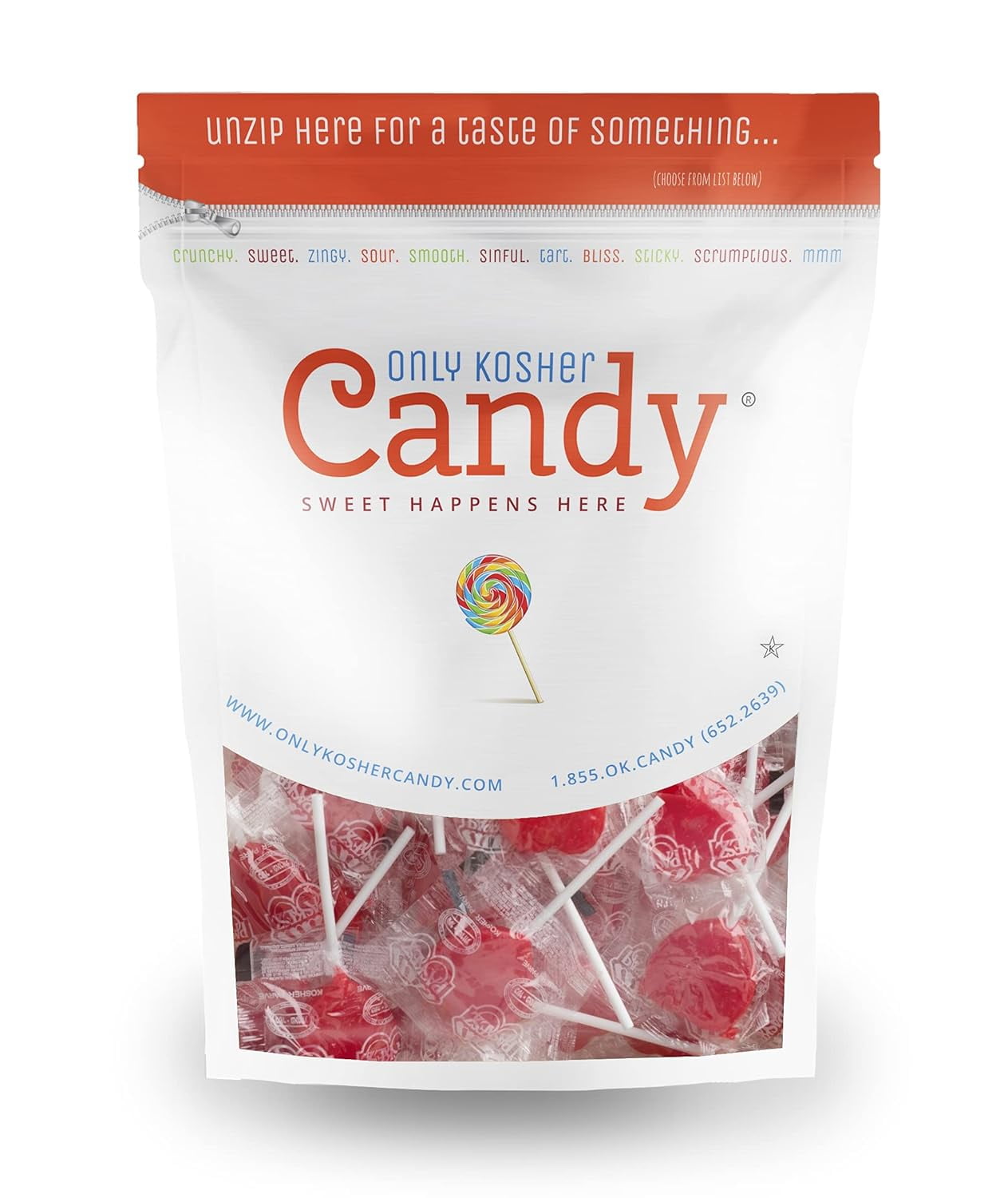 Gluten and Nut Heart Shape Lollipop Candies for Kids and Adults - 2.5 ...