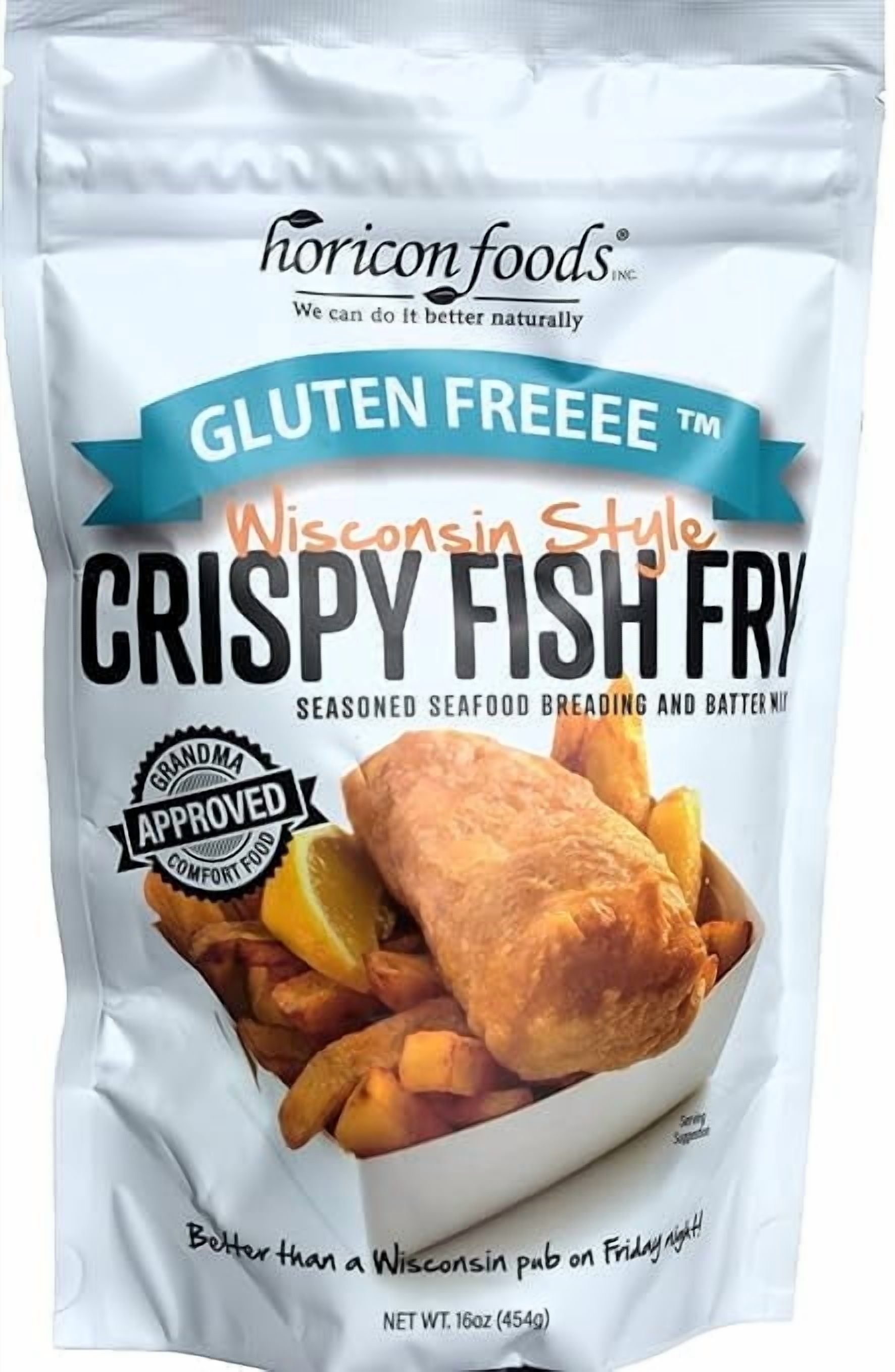 Glutenfreeee Wisconsin Style Crispy Fish Fry Mix, 16oz Seasoned ...