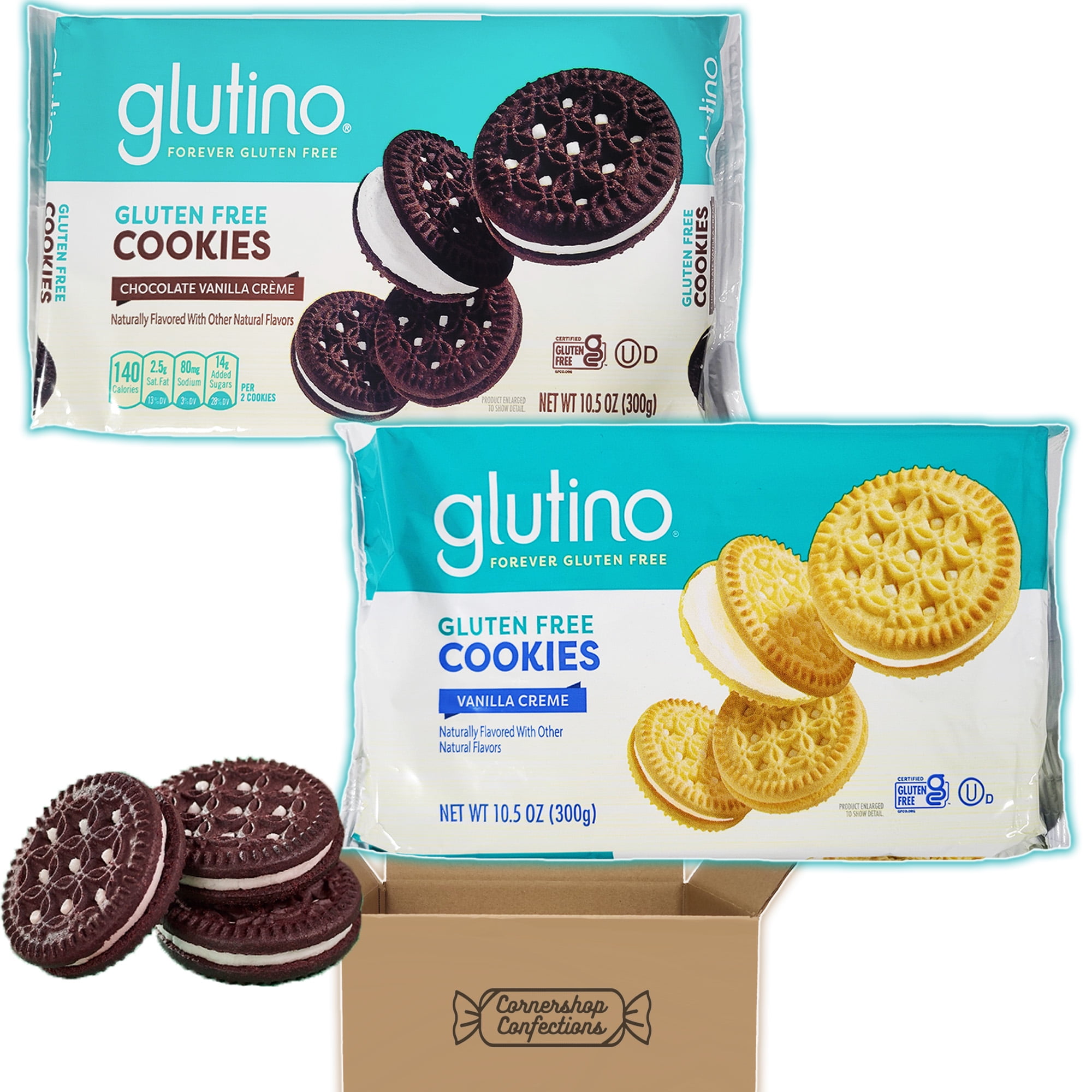 Glutino Cookies Variety Pack - 1 Package of Each, Chocolate Vanilla ...