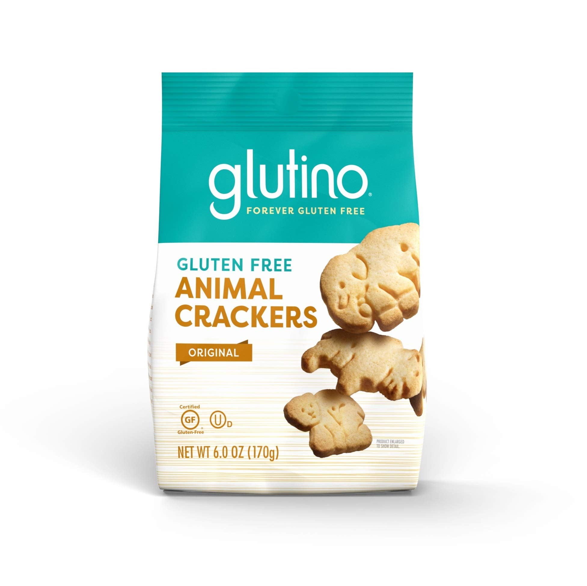 Glutino Gluten Free Animal Crackers, Crunchy AIS1 and Sweet, Original ...
