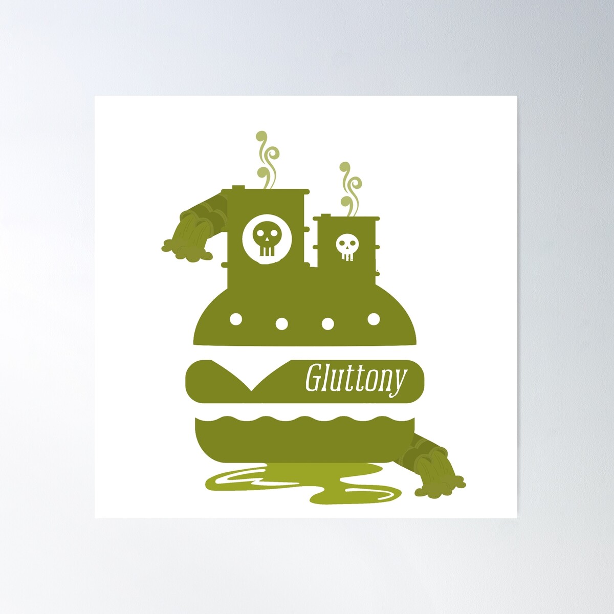 Glutton For Punishment Poster Wall Art, Modern Wall Decor For Living ...