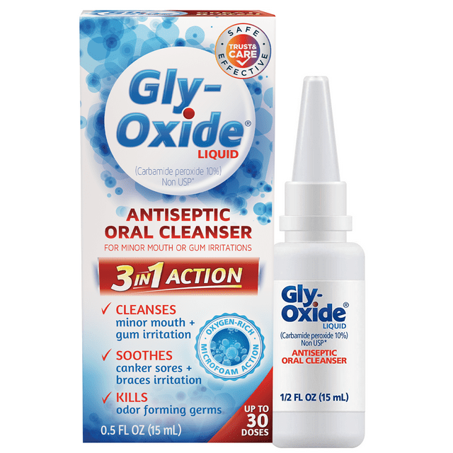 Gly-Oxide Liquid Antiseptic Oral Cleanser, 0.5 FL OZ HSA/FSA Eligible ...