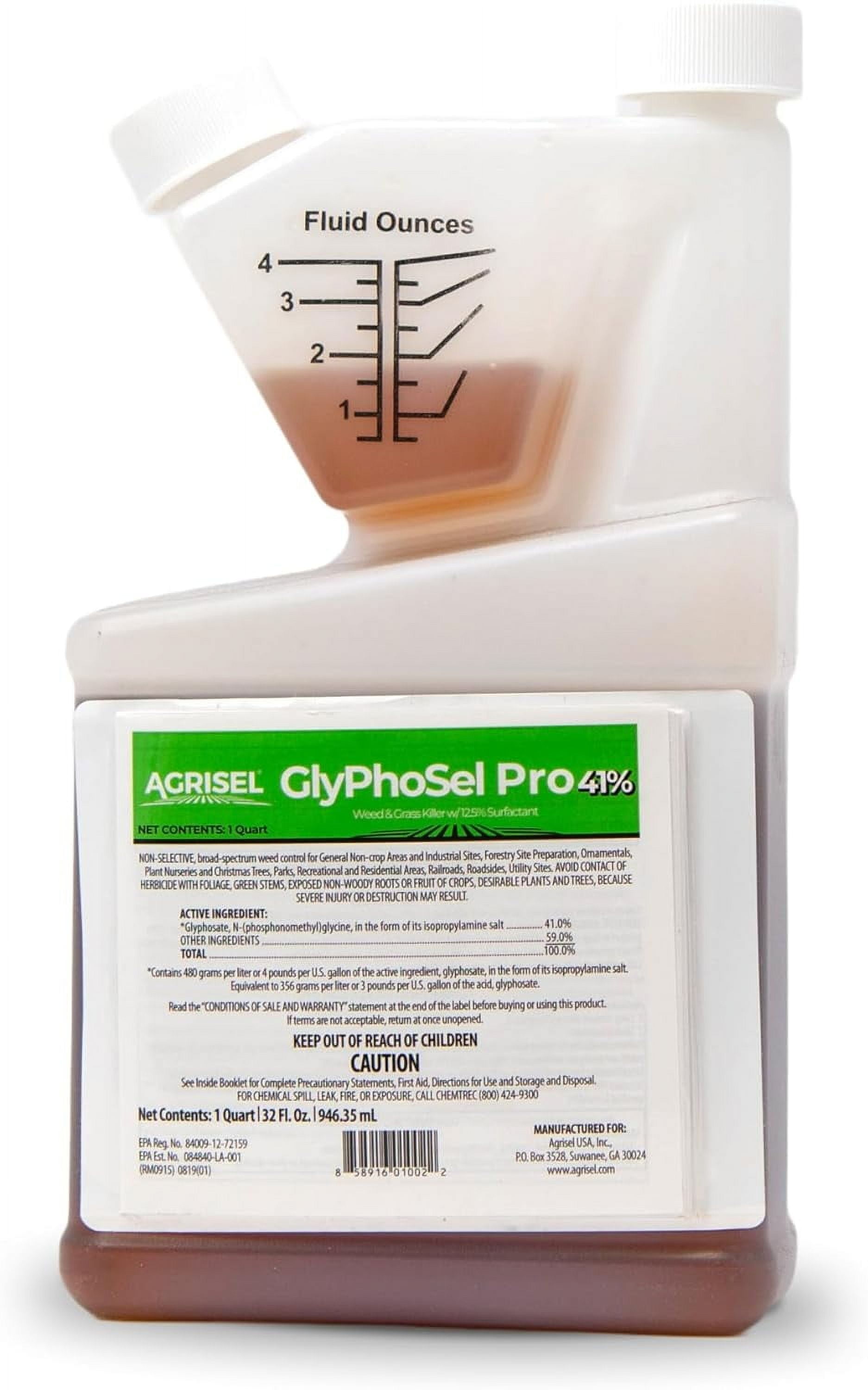 GlyPhoSel Pro Weed Killer, Tackles Hard-to-Kill Weeds, Low-Odor, Easy ...