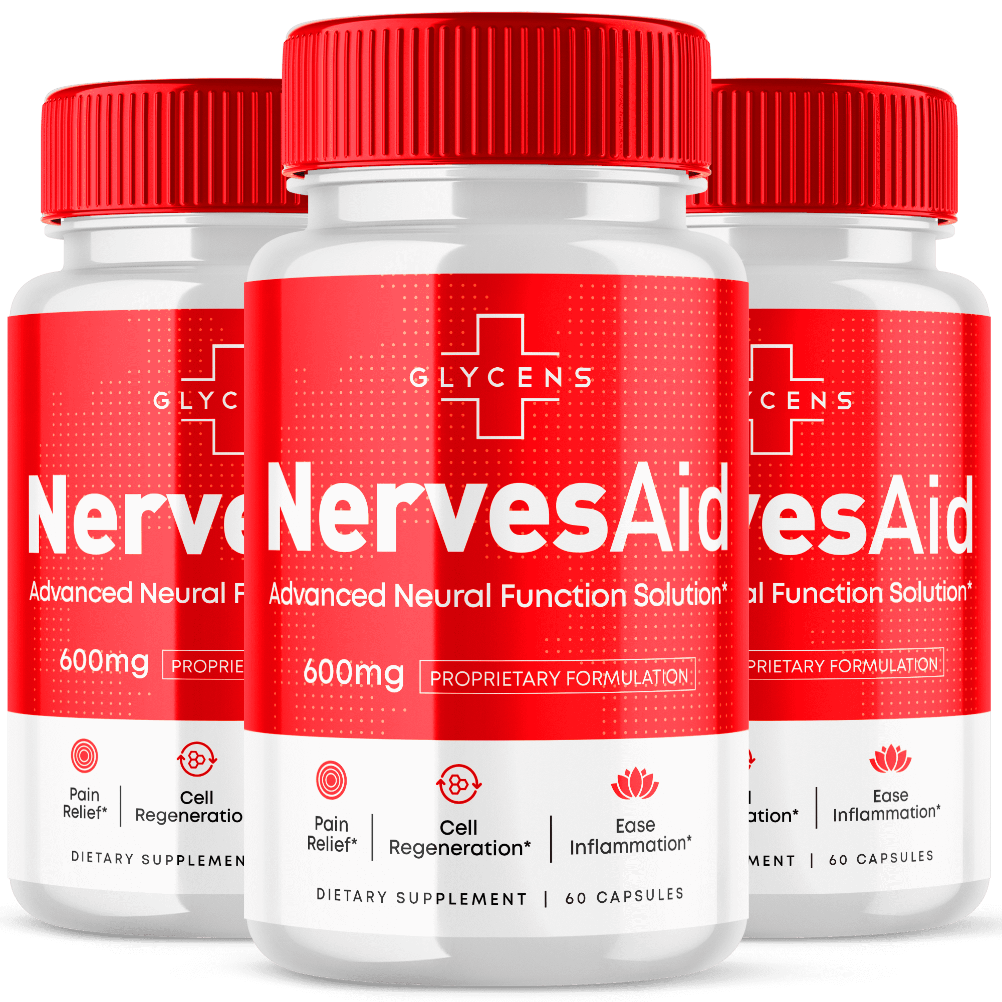 Glycens Nerves Aid Advanced Neural Function Solution Supplement 3 Pack ...
