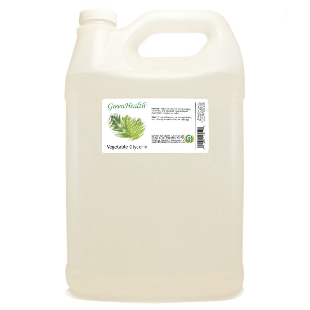 GreenHealth Pure Liquid Glycerin Vegetable Oil - 1 Gallon Clear Plastic ...