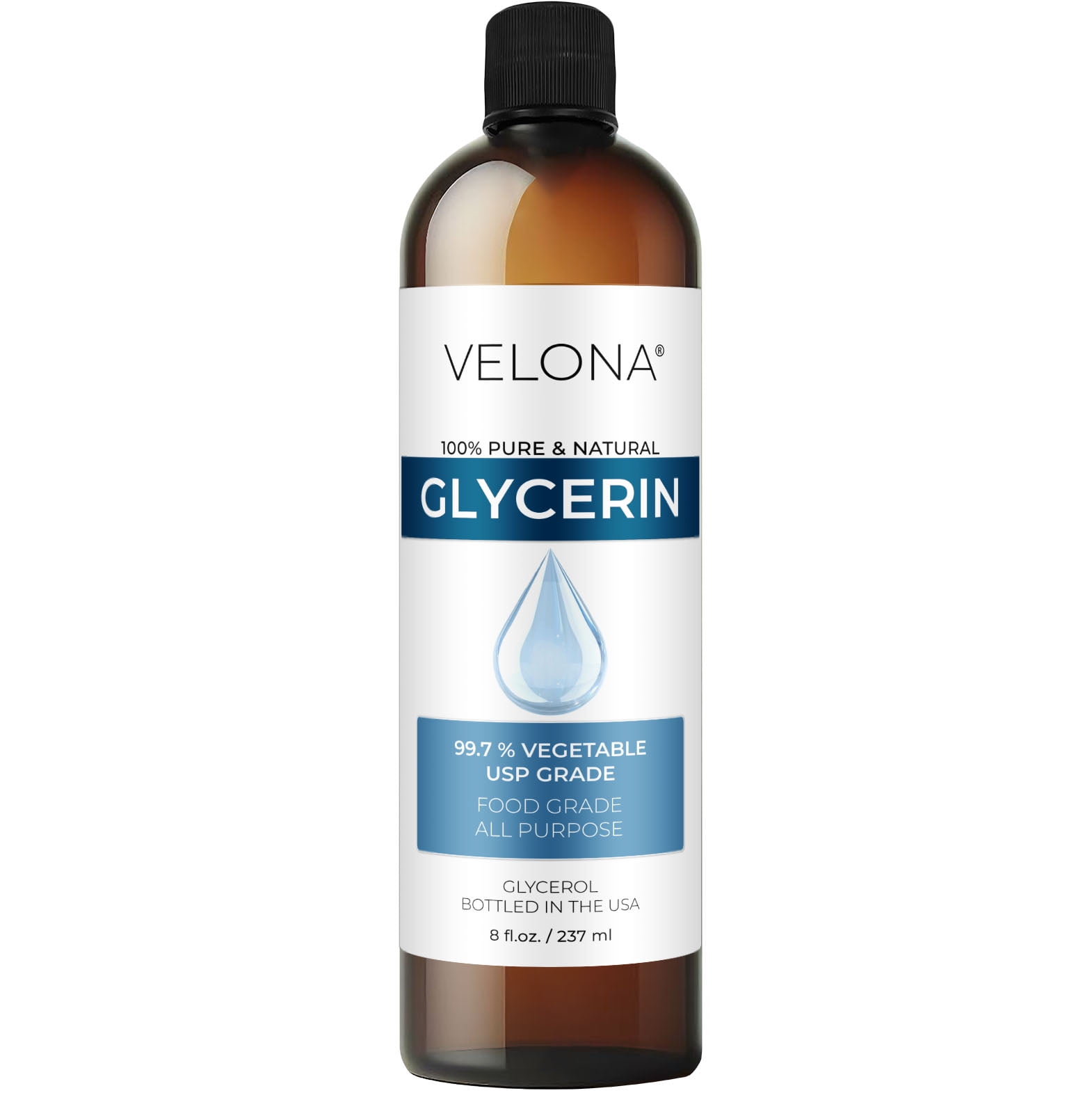 VELONA Vegetable Glycerine USP, 100% Pure and Natural, 8 Fl Oz, Skin ...