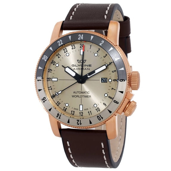 Glycine Automatic Men's Desert Sand Dial Watch GL0551 - Walmart.com