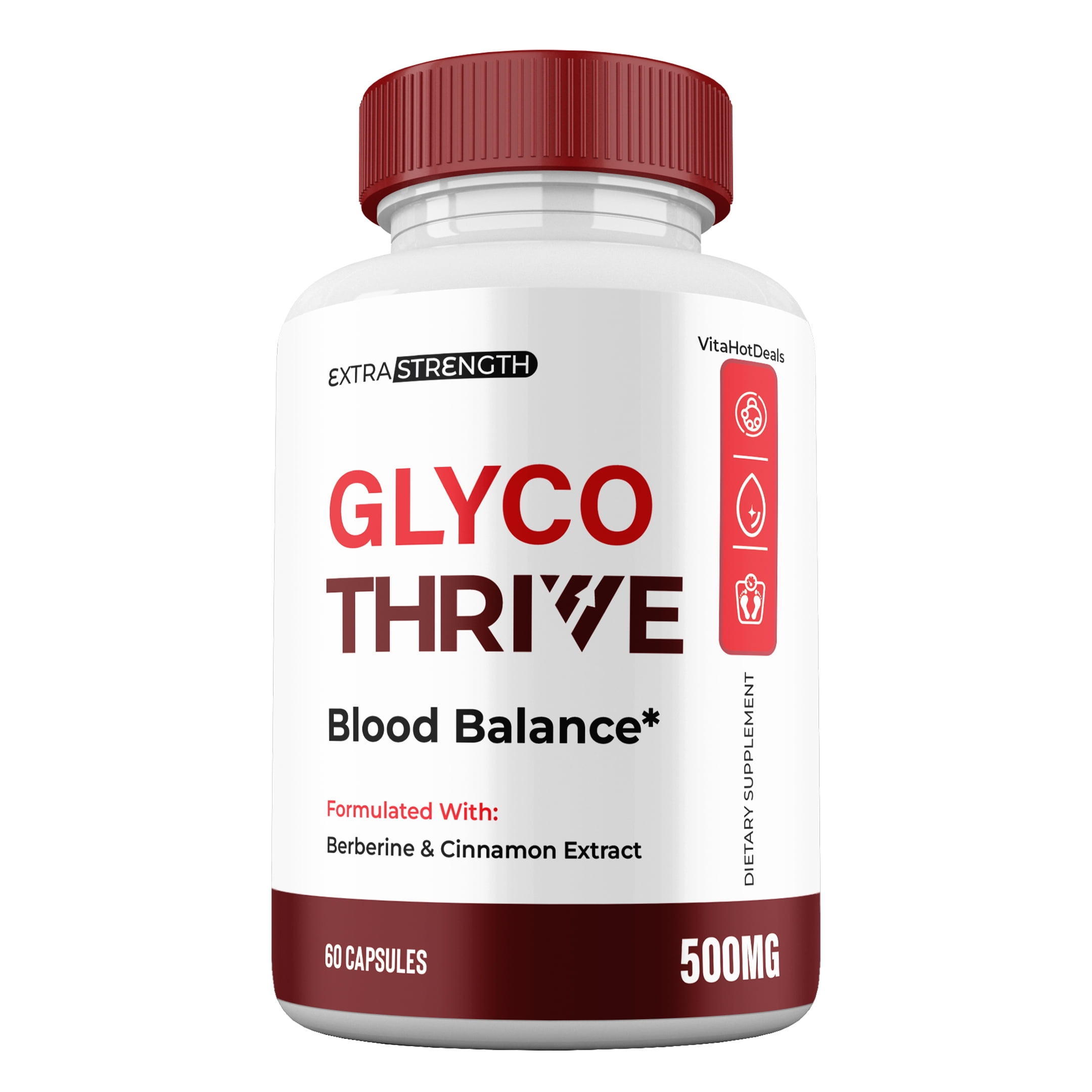 Glyco Thrive Balance Capsules, All Natural Premium Ingredients, Glyco Thrive Glycogen Balance ...