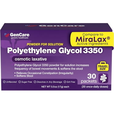 MiraLAX Powder Laxative, 68 Doses - Unflavored, Gentle Constipation ...