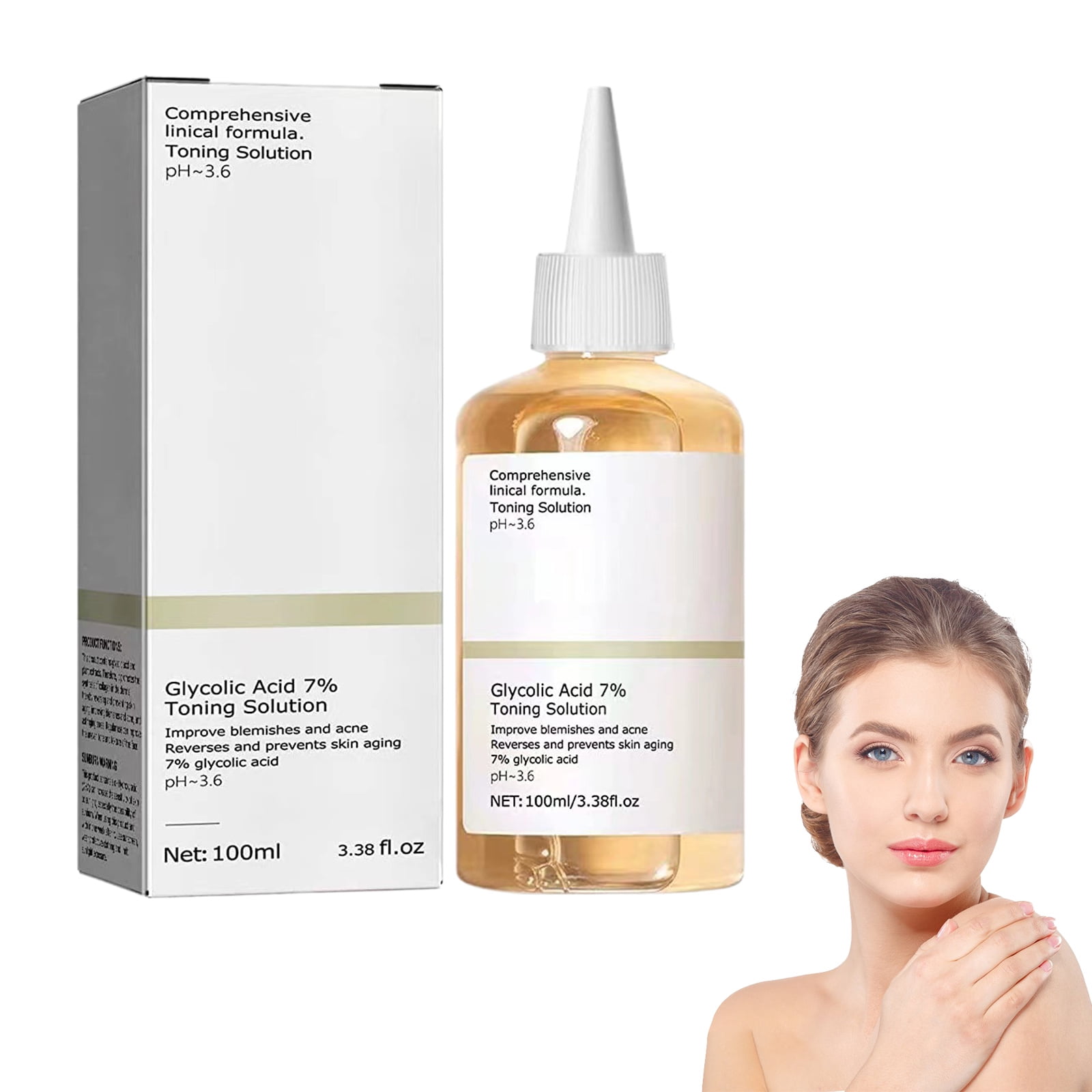 Glycolic Acid 7% Toner, 3.38 Fl Oz Glycolic Acid Toning Solution ...