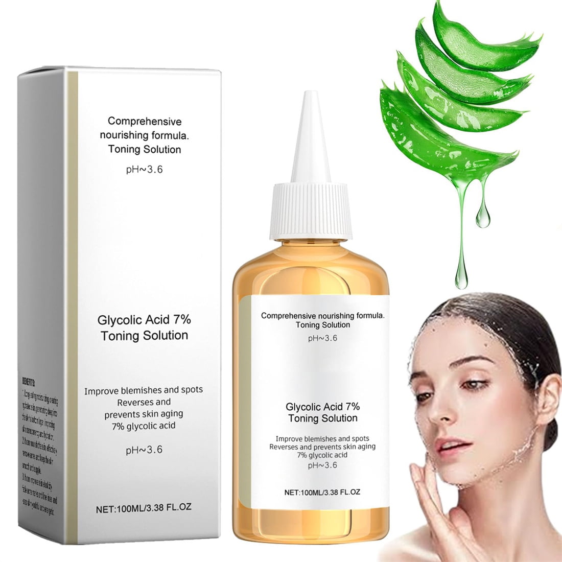 Glycolic Acid 7% Toning Solution, Gentle & Refreshed Glycolic Sour 7% ...