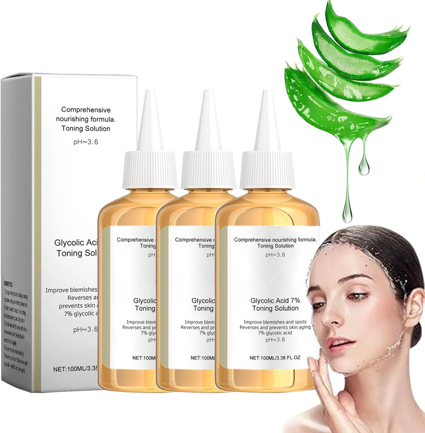 Glycolic Acid 7% Toning Solution, Gentle & Refreshed Glycolic Sour 7% ...