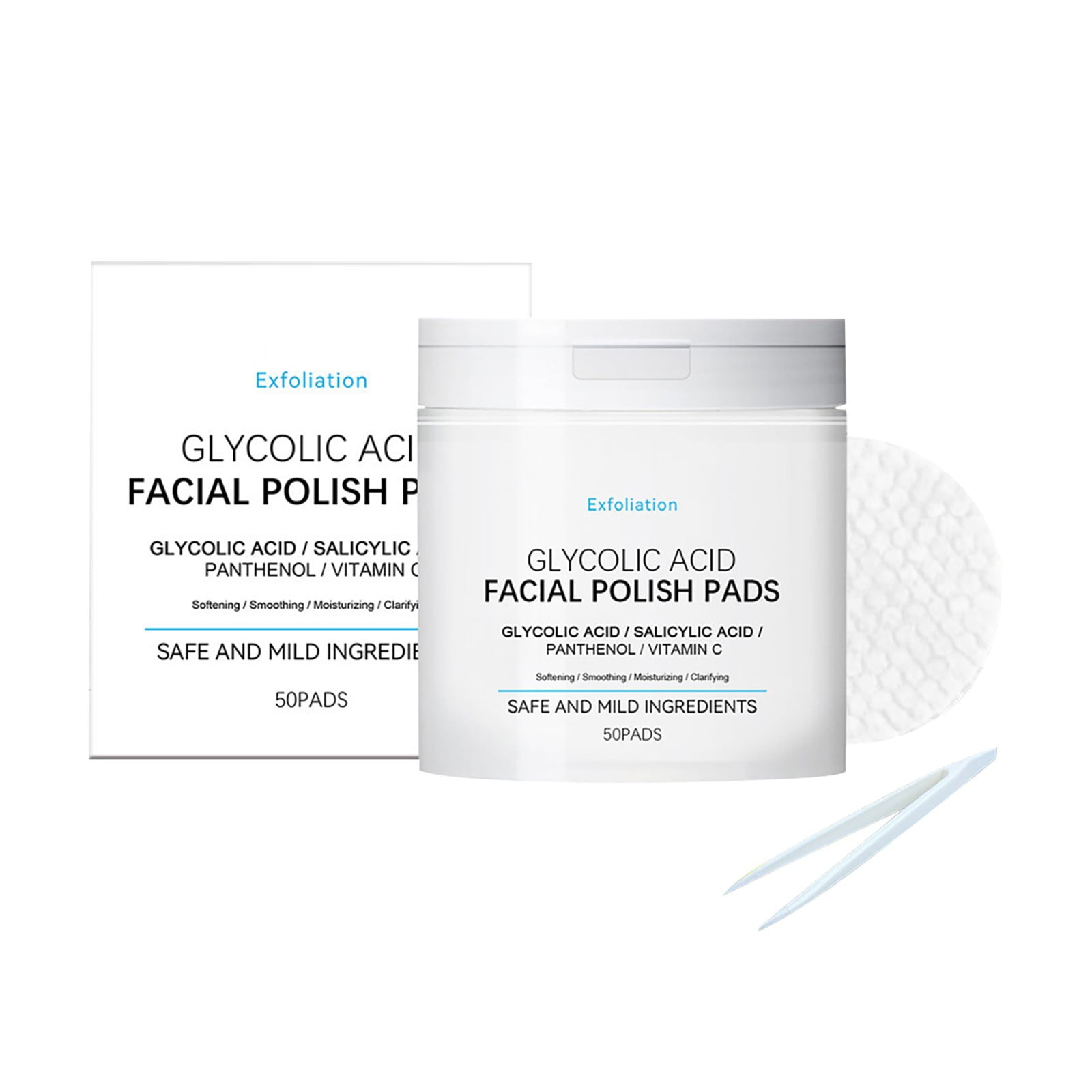 Glycolic Acid Pads, Exfoliating Toner Pads for Facial Radiance, Dual ...