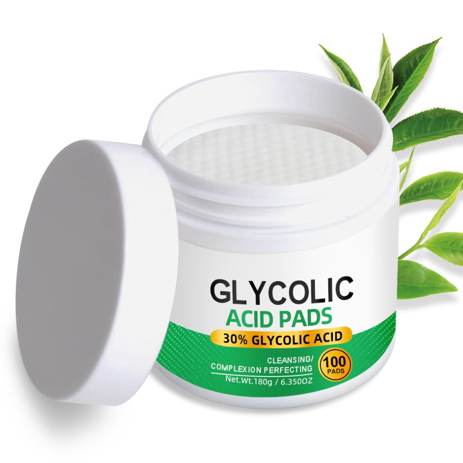 Glycolic Acid Pads - Toner Pads for Face Cleansing,Collagen and,E and ...