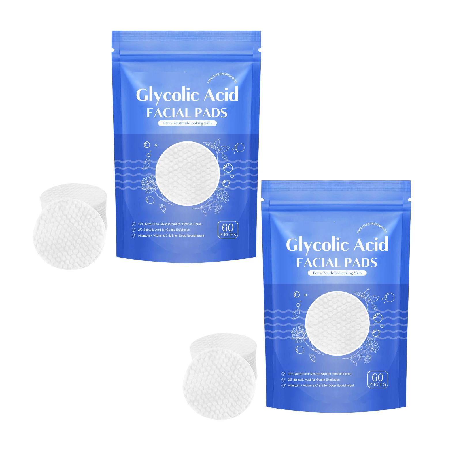 Glycolic Facial Pads,Deep Cleansing Pads for Face & Body with Vitamins ...