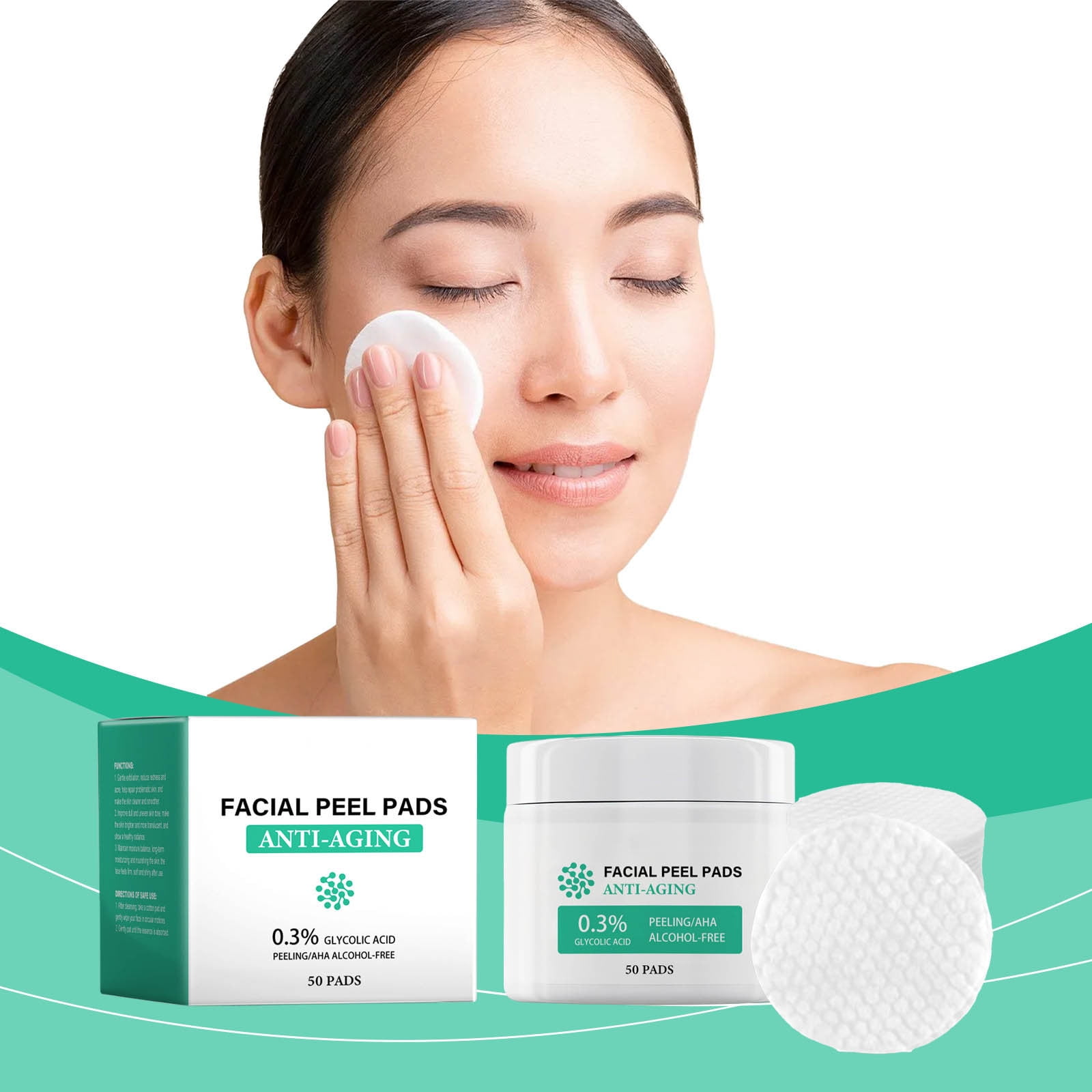 Glycolic Pads 35% Facial Pads Glycolic Toner Exfoliating Face Wipes ...