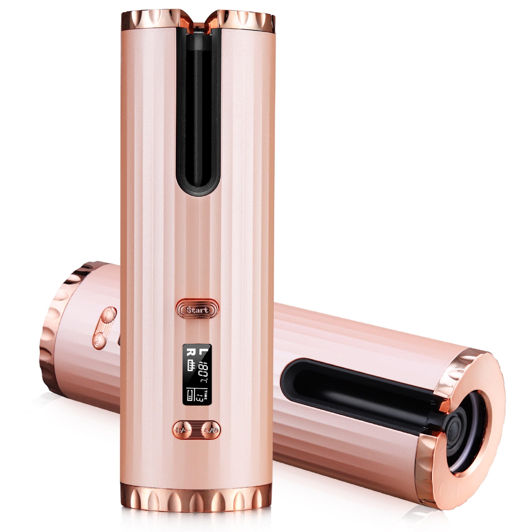 Glynee Automatic Hair Curler Cordless Portable Curling iron with ...