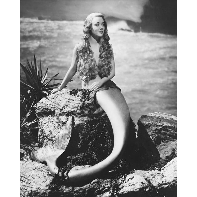 Glynis Johns As Mermaid Miranda On Rocks 24x36 Classic Hollywood Poster ...